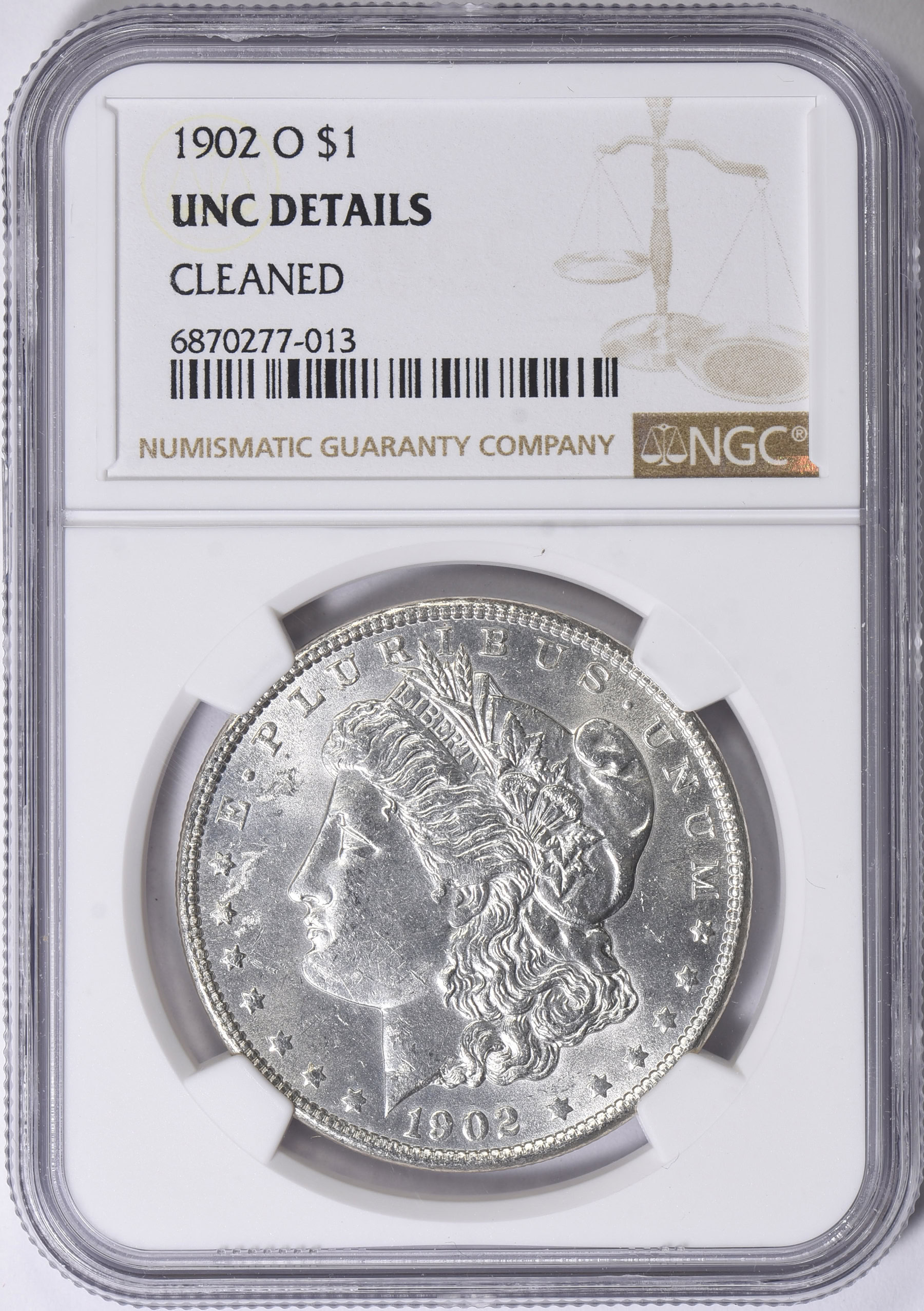 1902-O Morgan Silver Dollar NGC Unc Details (Item 1590095 ...
