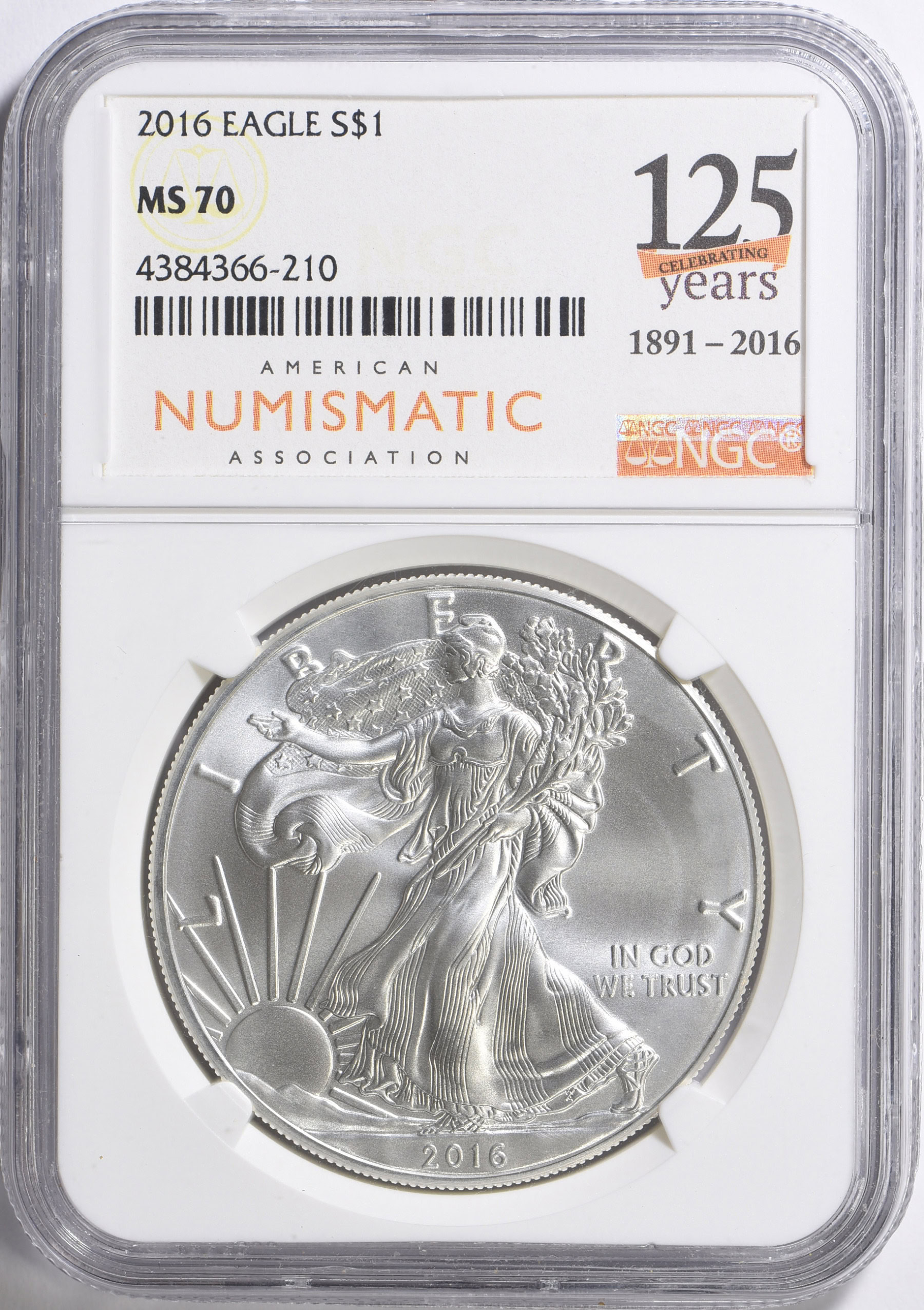 2016 $1 Silver Eagle 30th Anniversary NGC MS-70 (ANA Label) (Item 1591238) | GreatCollections ...