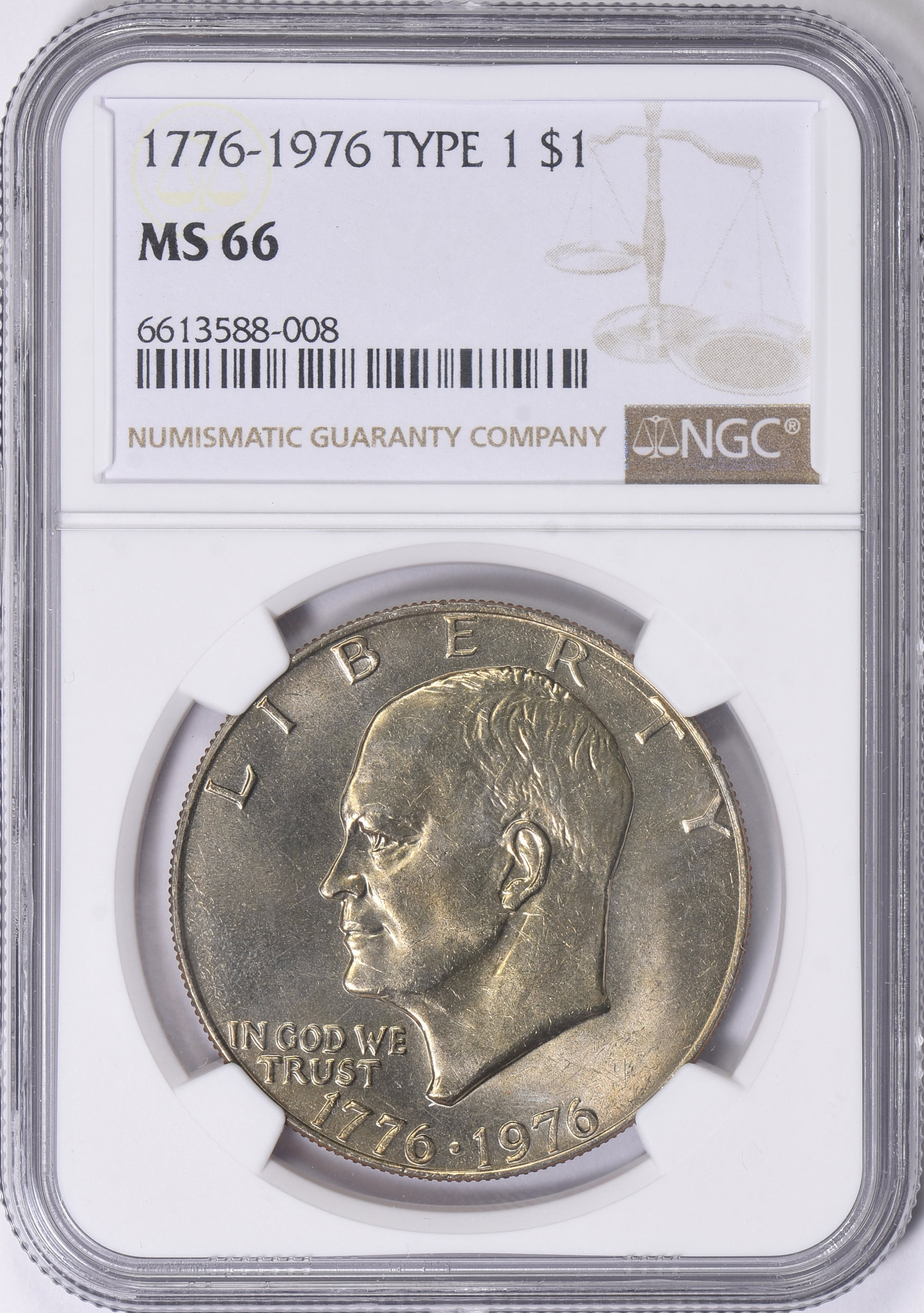 1976 Eisenhower Dollar Type 1 NGC MS-66 (Item 1593149) | GreatCollections Coin Auctions