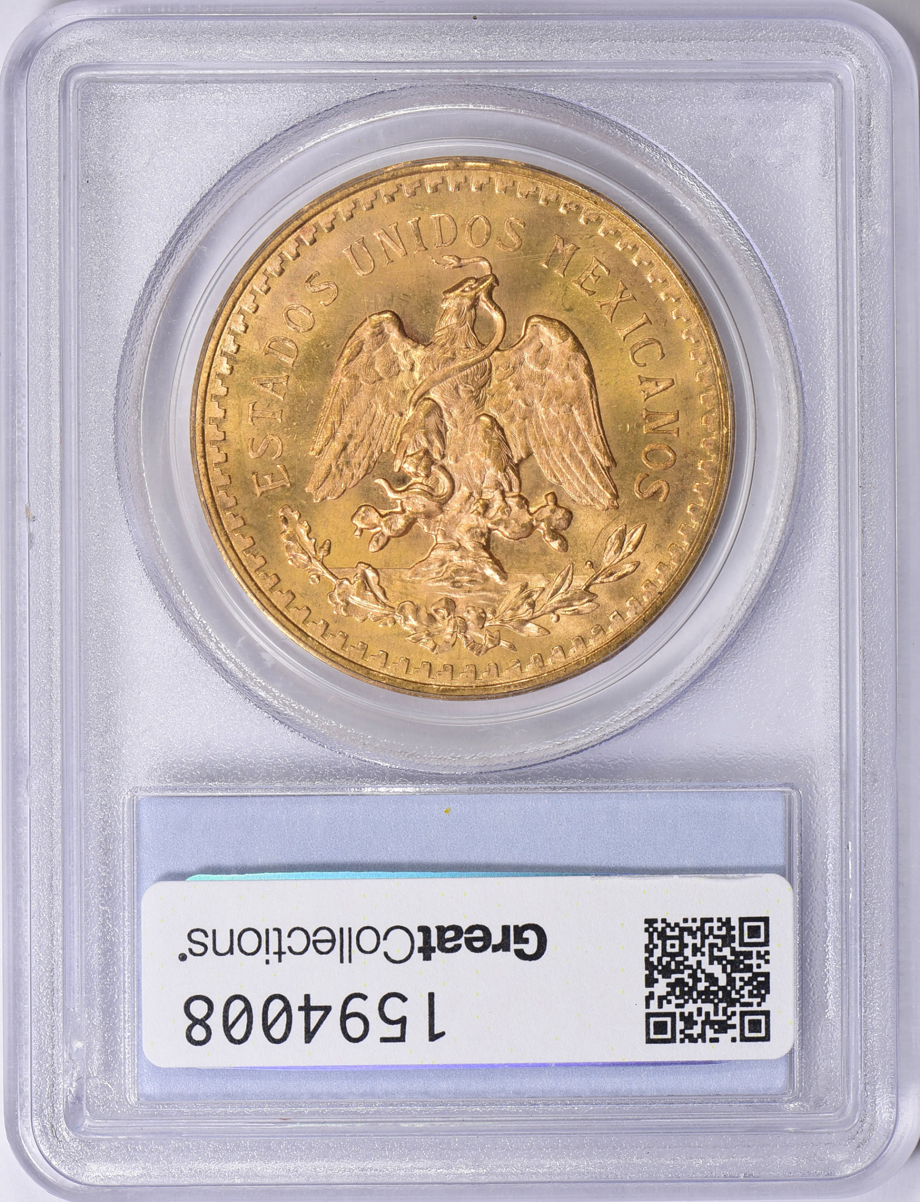Mexico 1943 Gold 50 Pesos KM-482 PCGS MS-66 (AGW = 1.2057 oz.) (Item ...