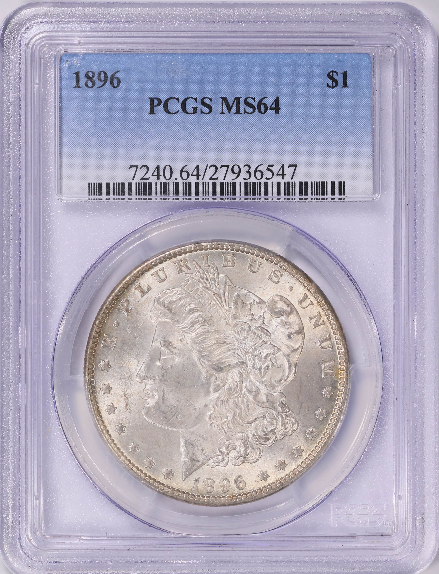 1896 Morgan Silver Dollar PCGS MS-64 (Toned) (Item 1594382 ...