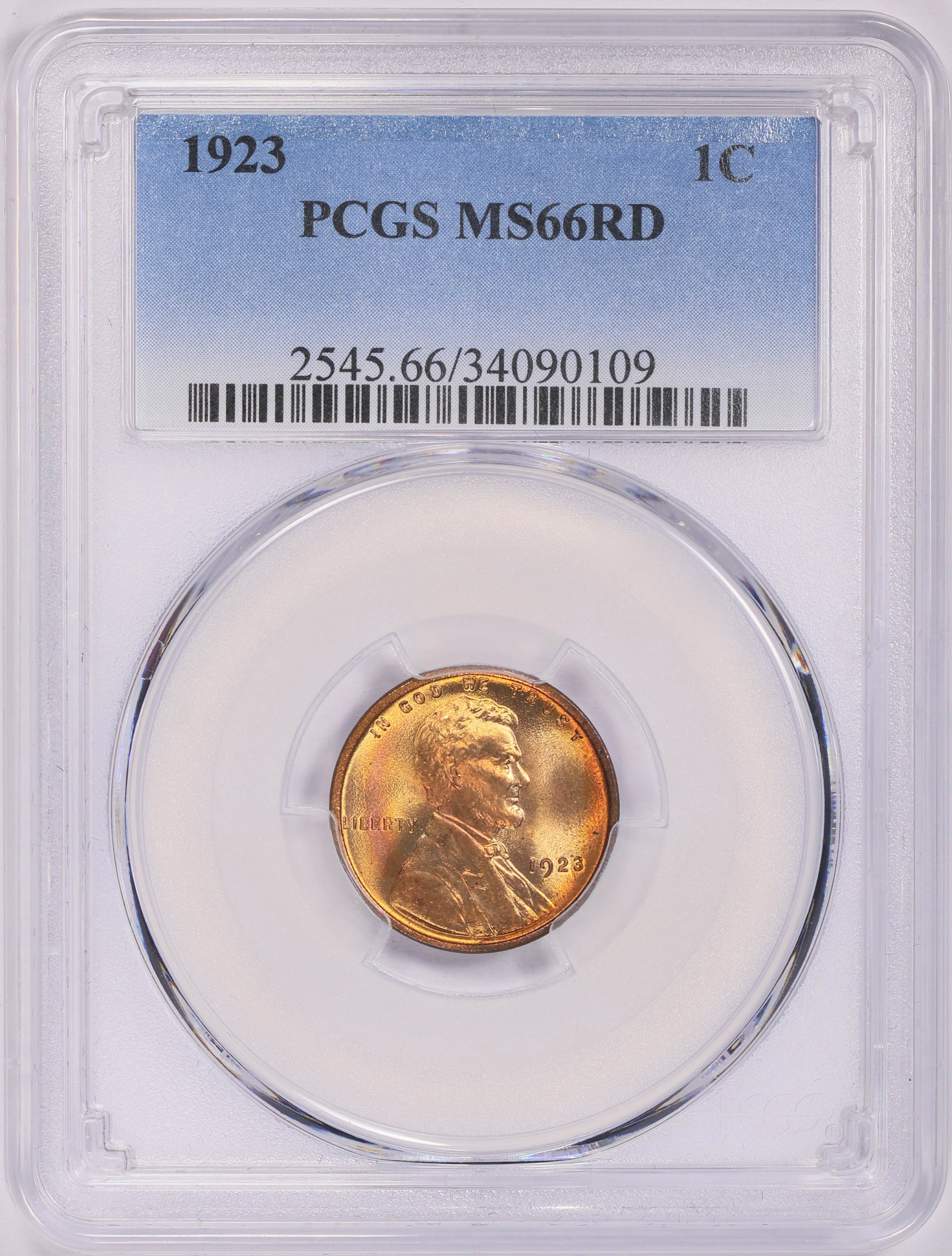 1923 Lincoln Cent PCGS MS-66 RD (Item 1594784) | GreatCollections Coin Auctions