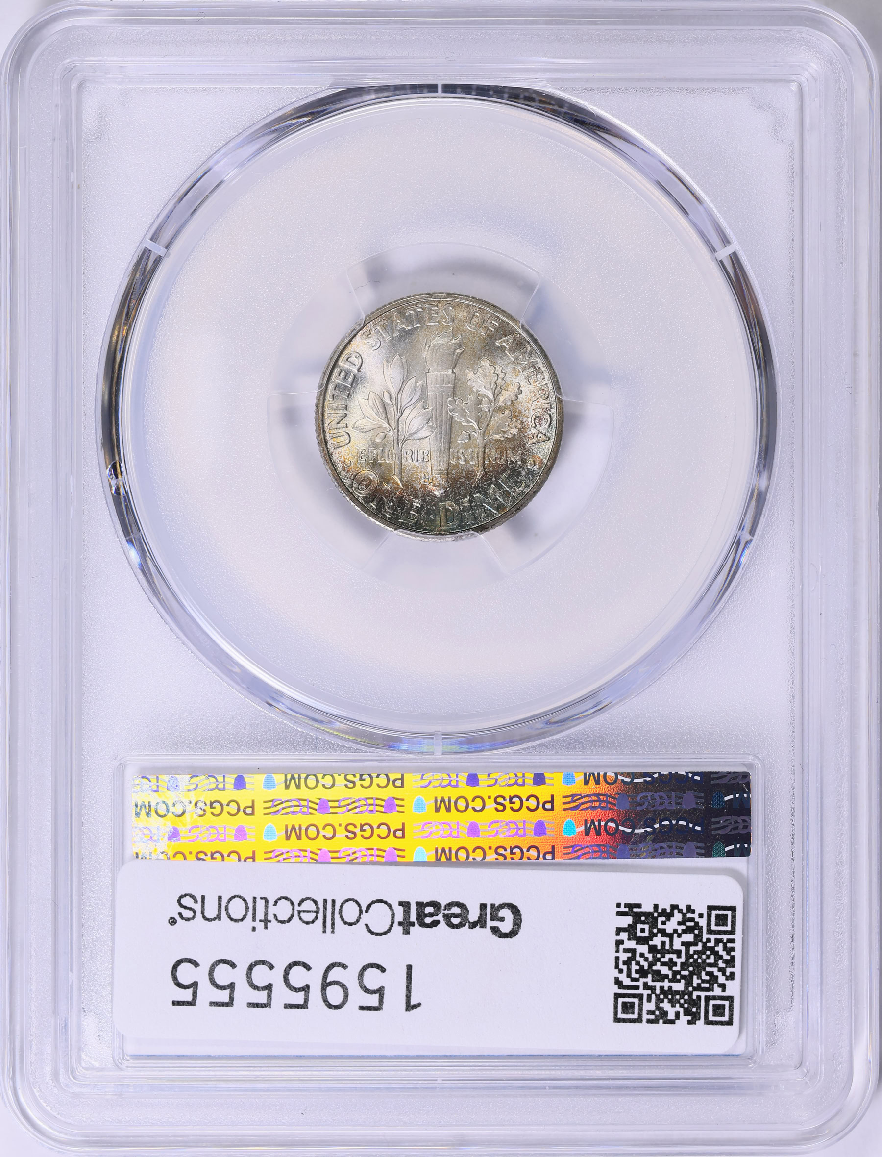1946-S Roosevelt Dime PCGS MS-68 FB (Toned) (Item 1595555) | GreatCollections Coin Auctions
