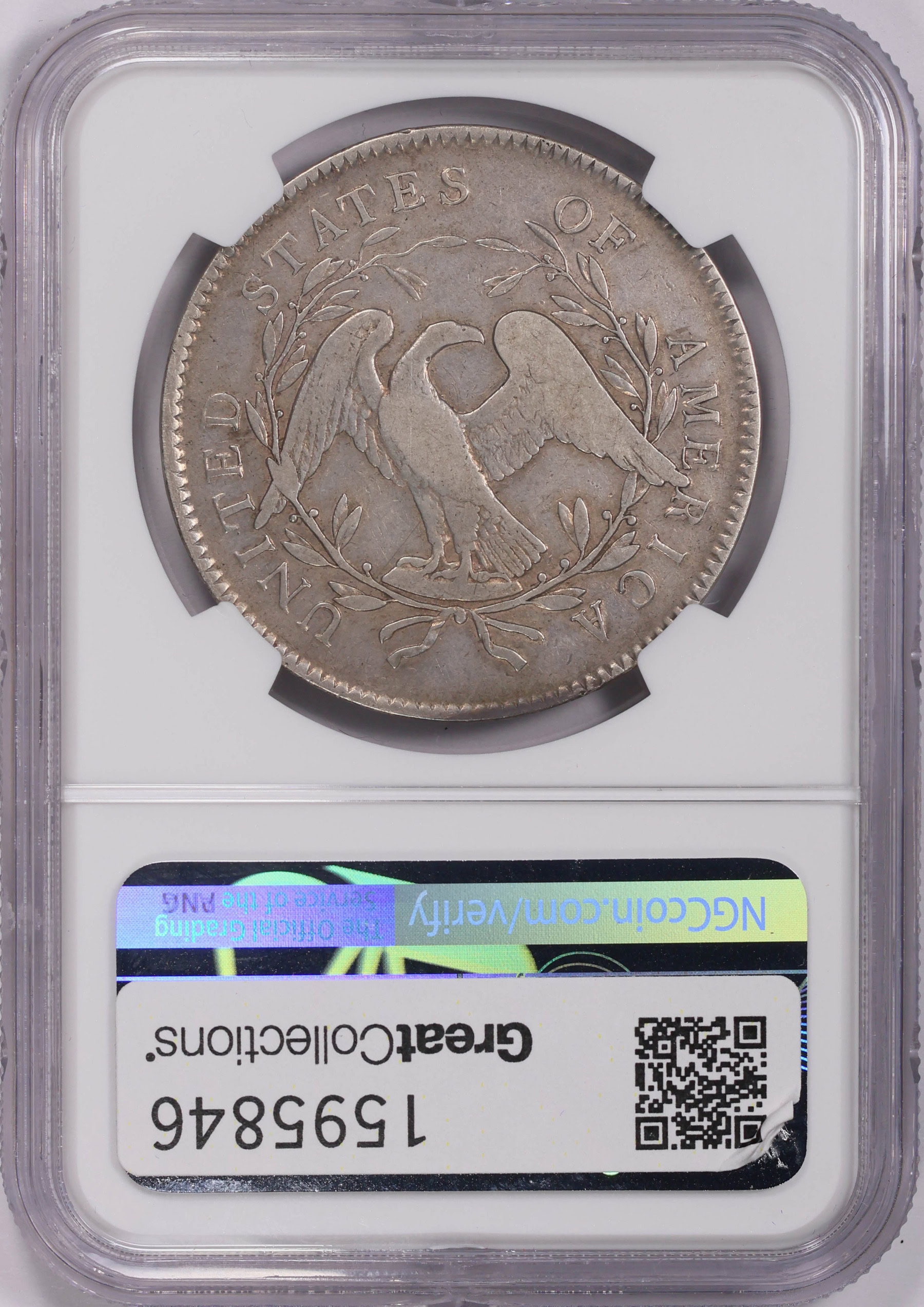 1795 Flowing Hair Silver Dollar 2 Leaves NGC VF-20 (Item 1595846) | GreatCollections Coin Auctions