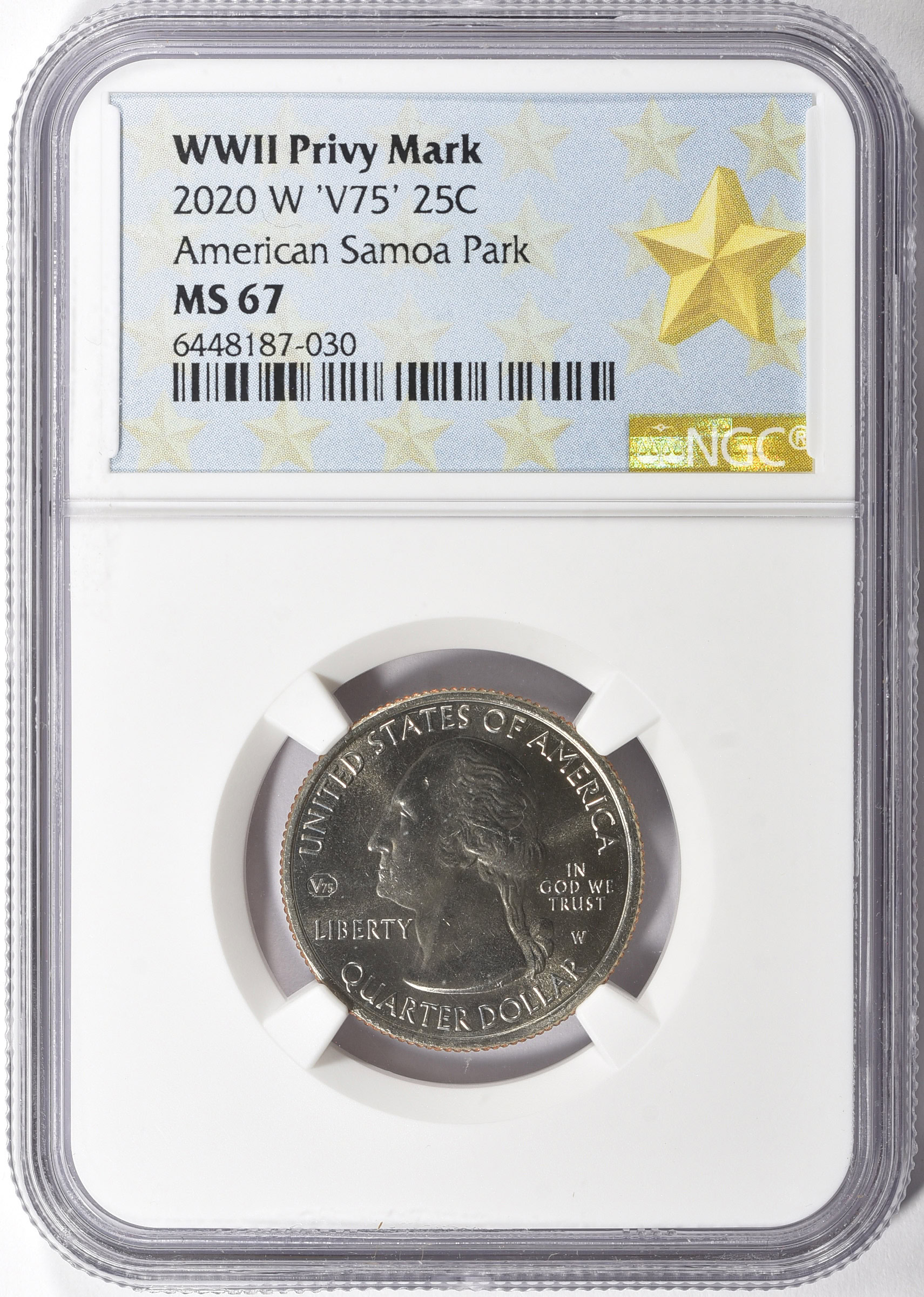 2020-W America the Beautiful Quarter American Samoa National Park WWII ...