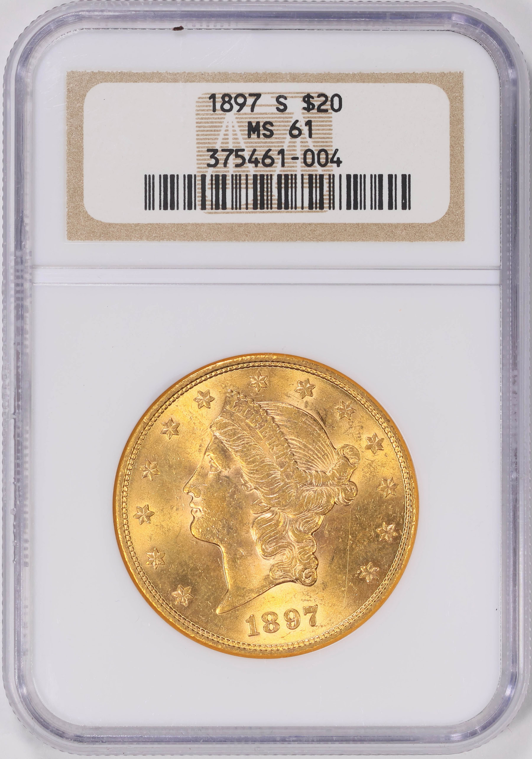 1897-S Liberty Gold Double Eagle NGC MS-61 (Item 1597711) | GreatCollections Coin Auctions