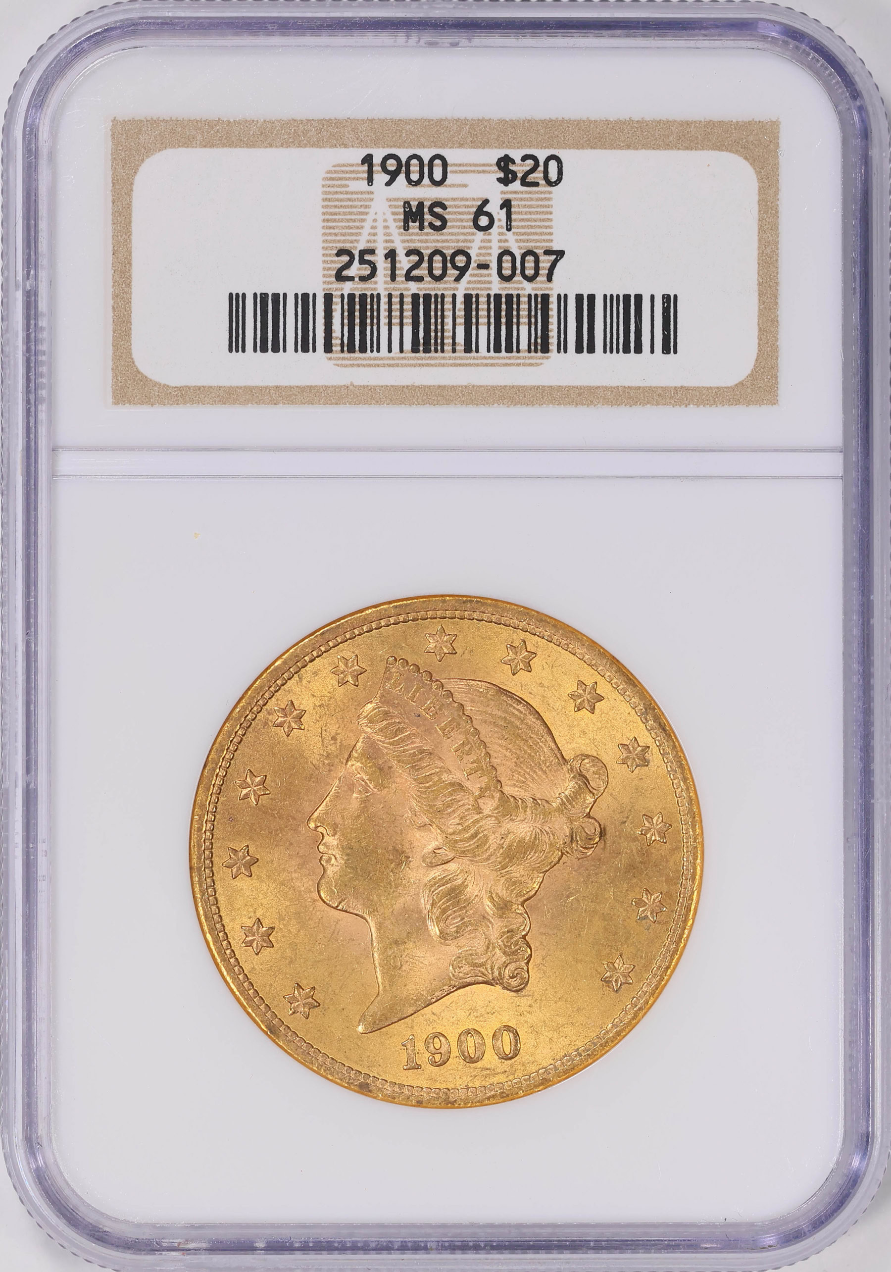 1900 Liberty Gold Double Eagle NGC MS-61 (Item 1597728) | GreatCollections Coin Auctions