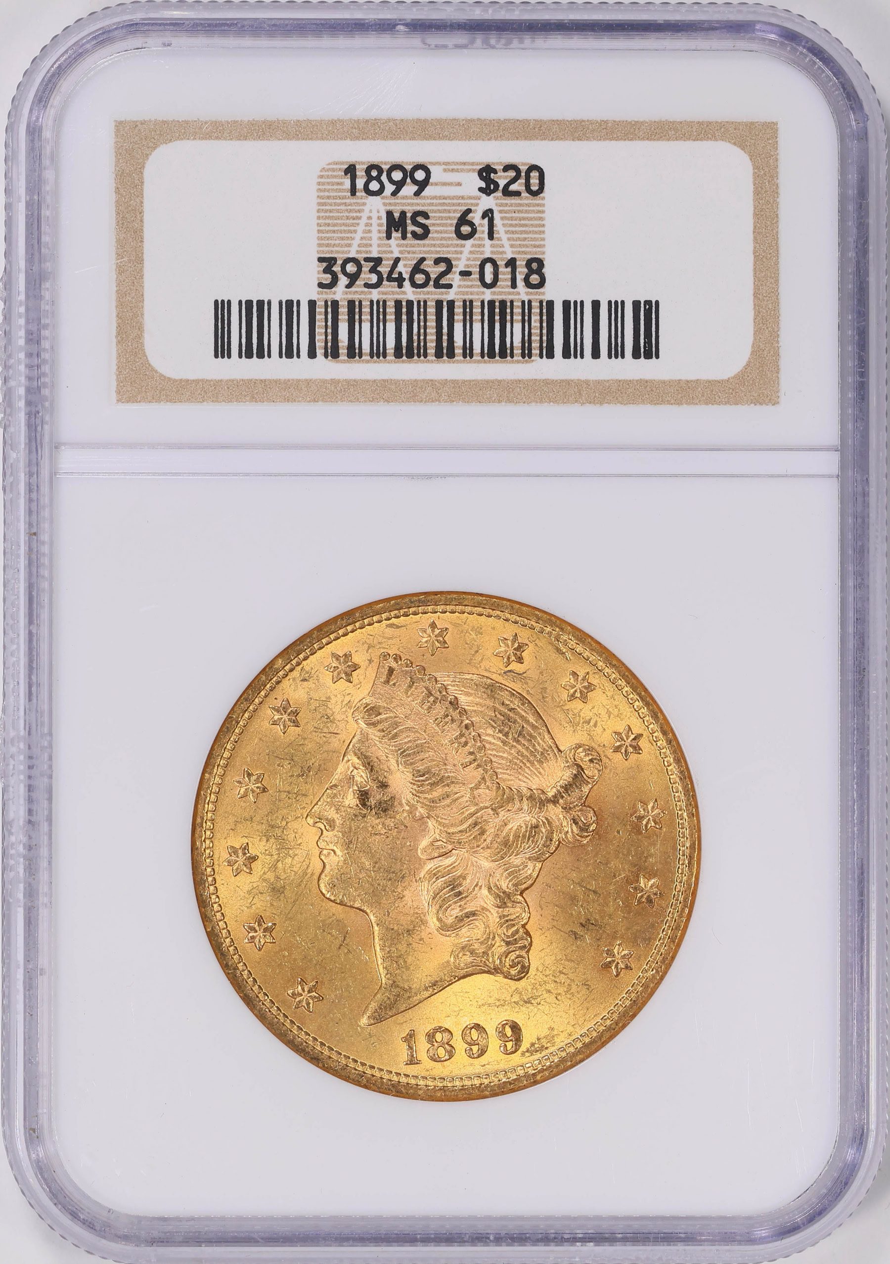 1899 Liberty Gold Double Eagle NGC MS-61 (Item 1597747) | GreatCollections Coin Auctions