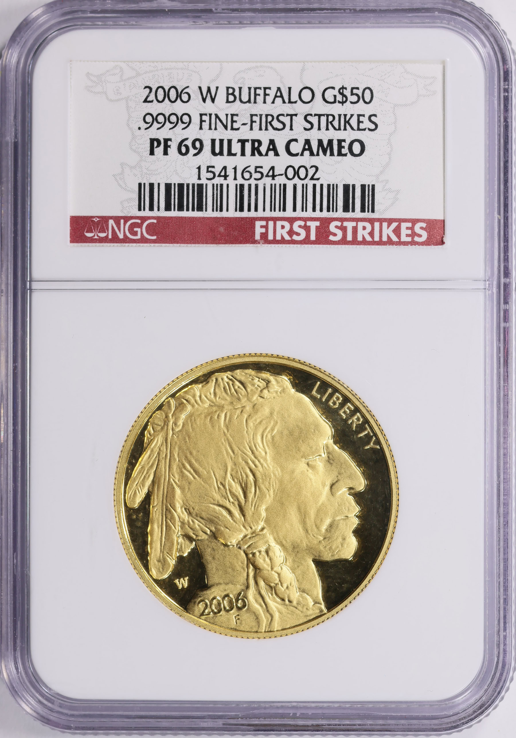 2006-W $50 One-Ounce Gold American Buffalo First Strike NGC Proof-69 UC (Item 1598865 ...