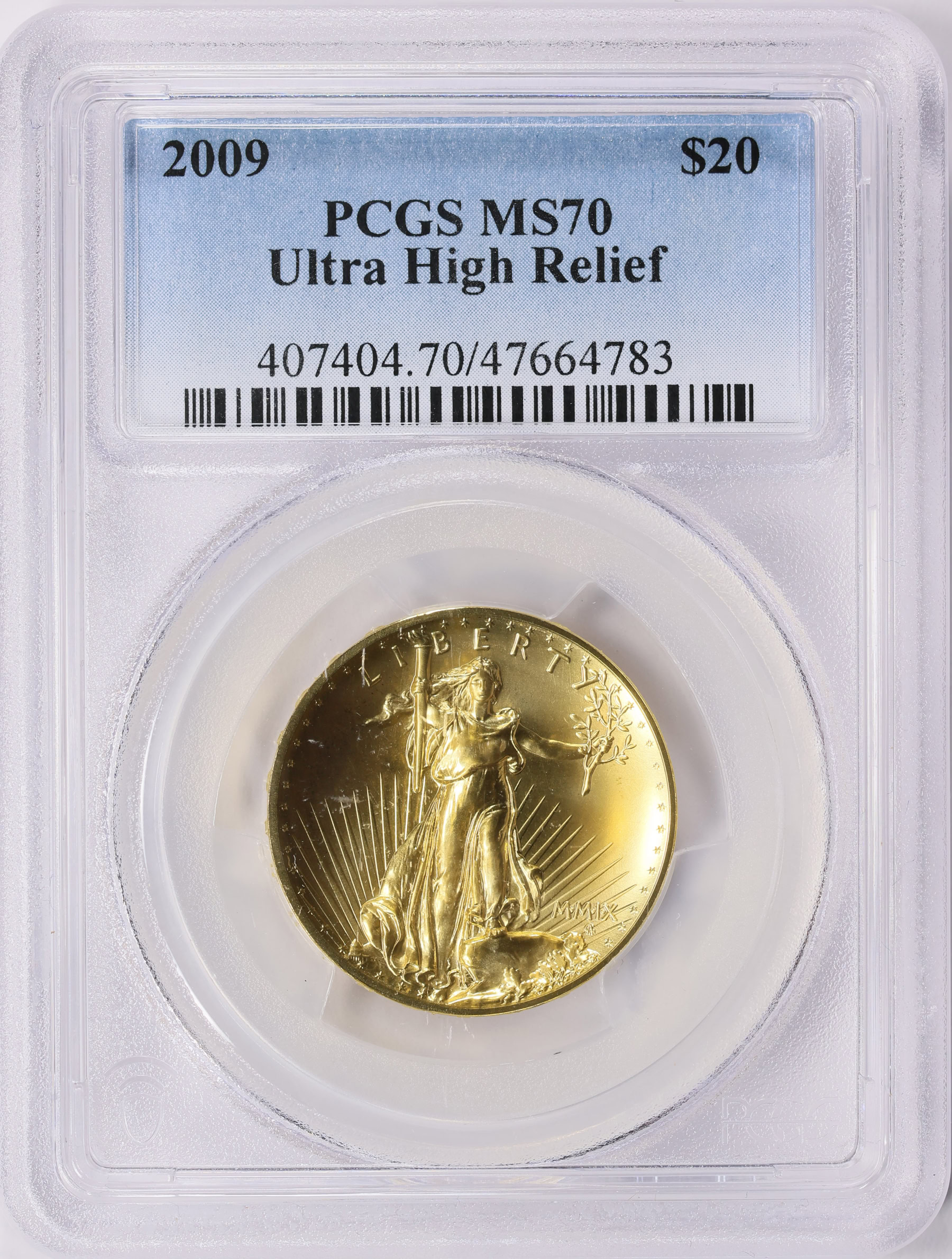 2009 MMIX Ultra High Relief $20 Gold PCGS MS-70 (Item 1598938 ...