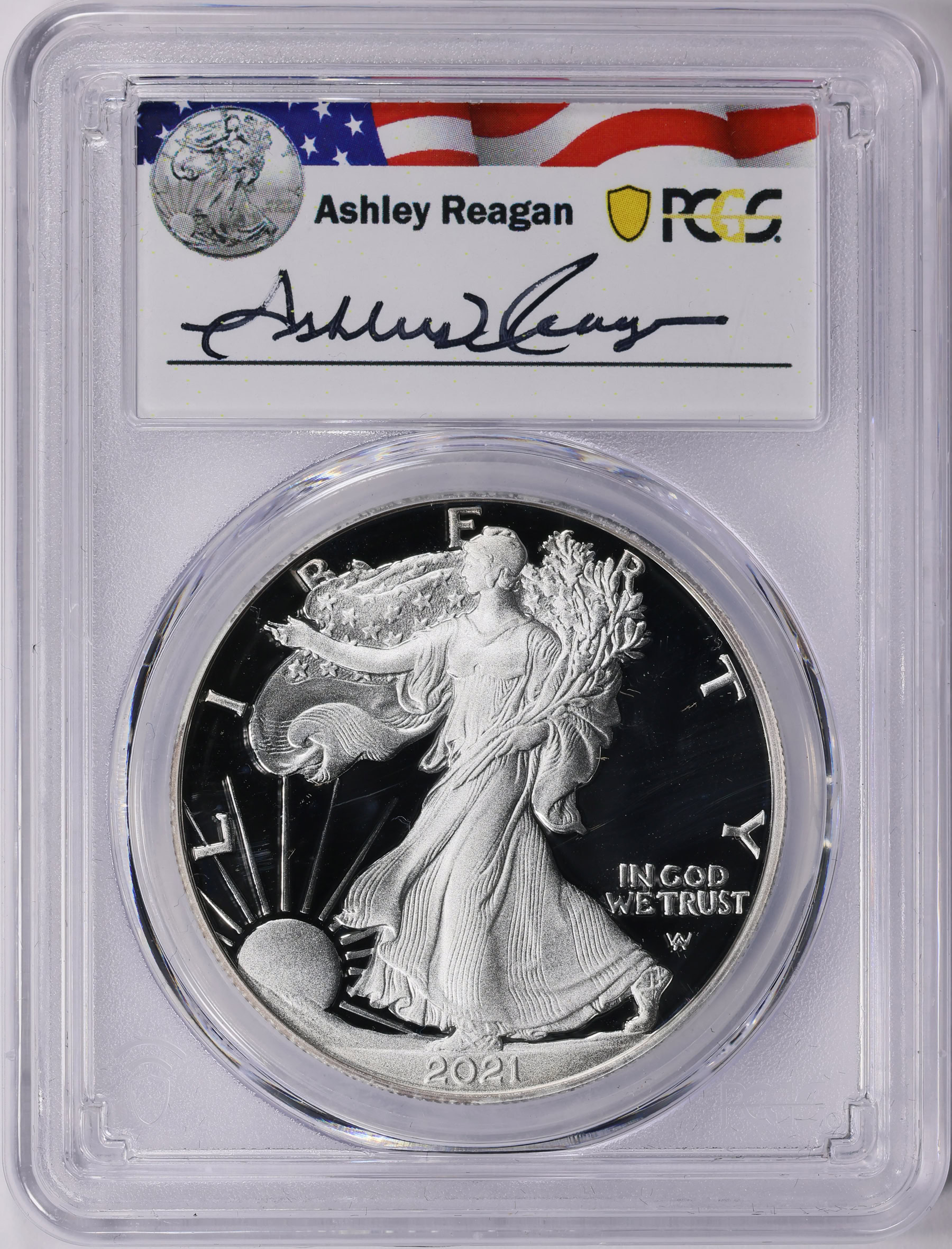 2021-W $1 Silver Eagle Type 2 Reagan Legacy Series PCGS Proof-69 DCAM (Ashley Reagan Signed ...