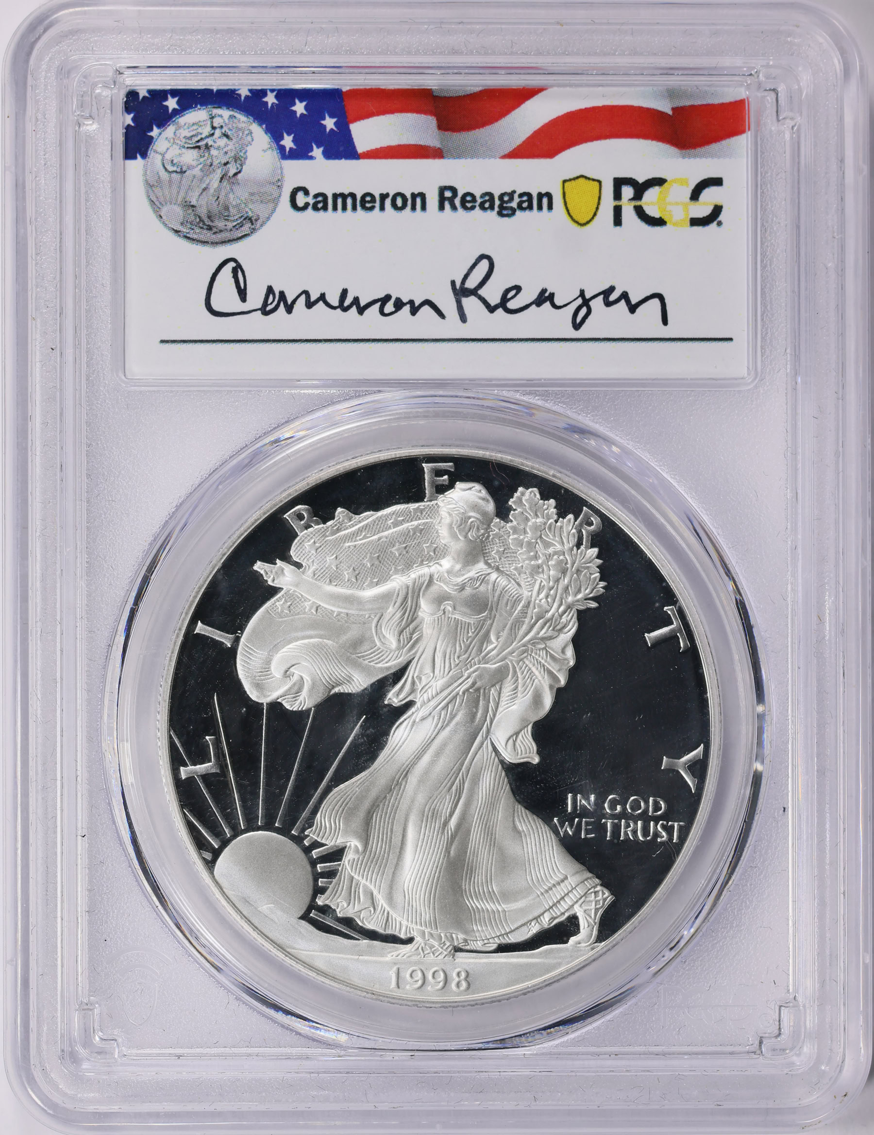 1998-P $1 Silver Eagle Reagan Legacy Series PCGS Proof-69 DCAM (Cameron ...