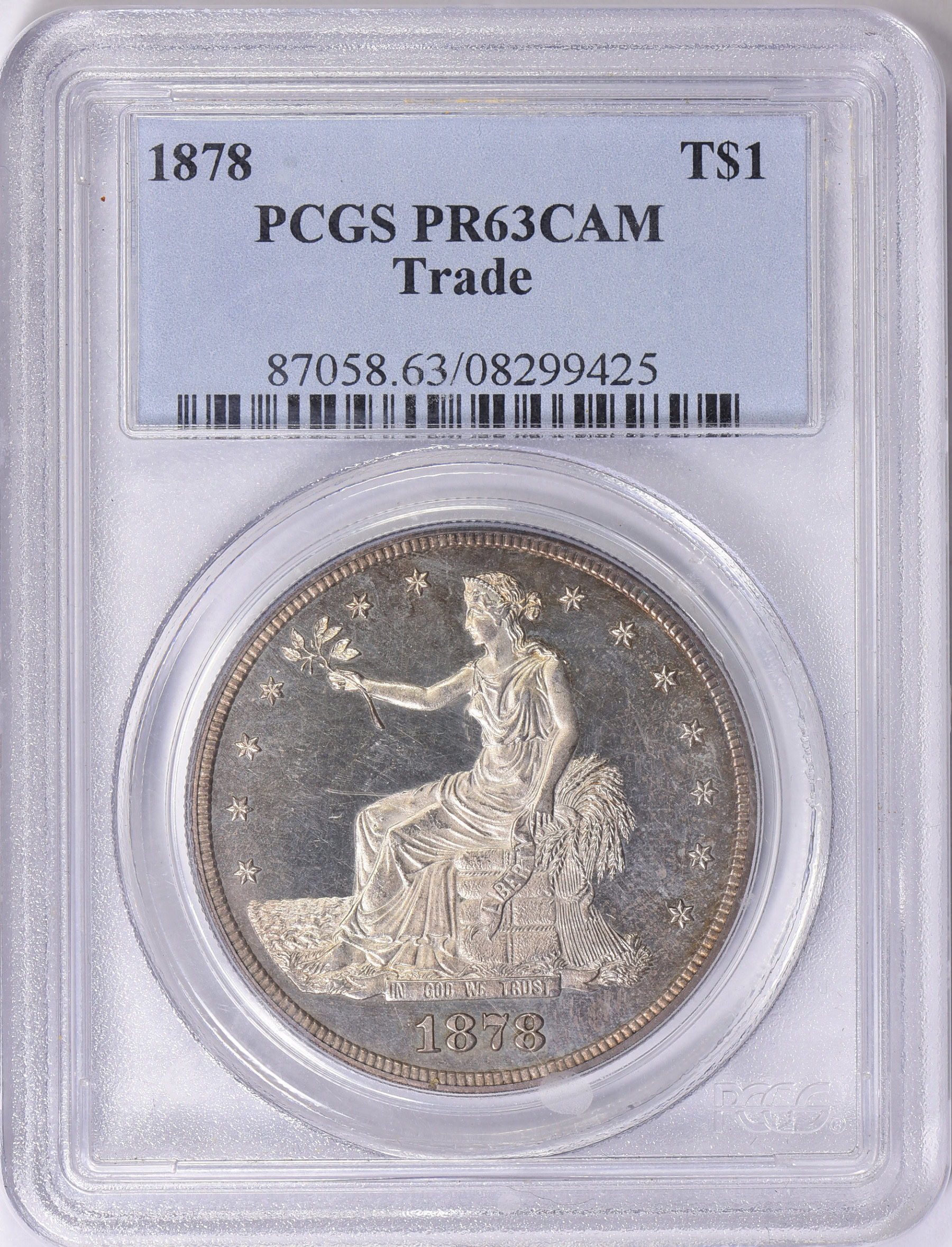 1878 Trade Silver Dollar Trade PCGS Proof-63 CAMEO (Item 1600528) | GreatCollections Coin Auctions