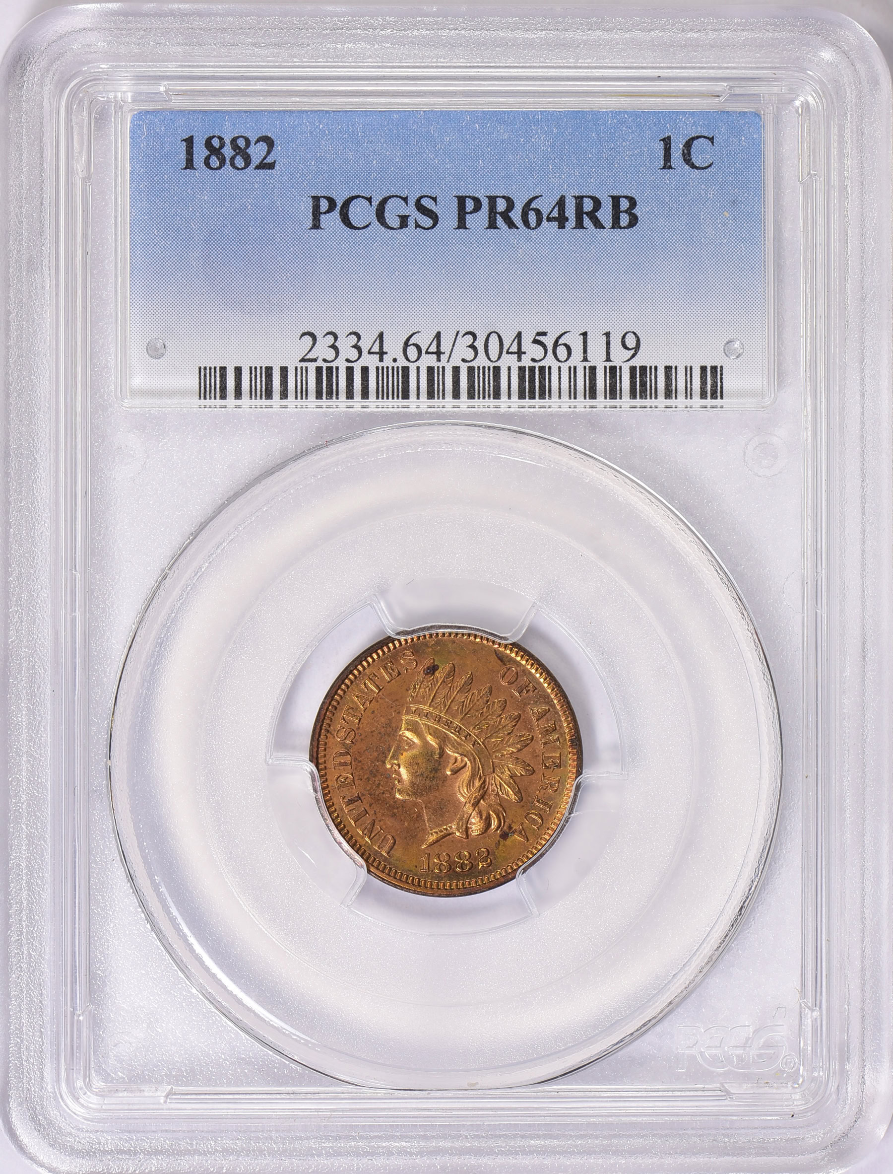 1882 Indian Cent PCGS Proof-64 RB (Item 1600614) | GreatCollections Coin Auctions