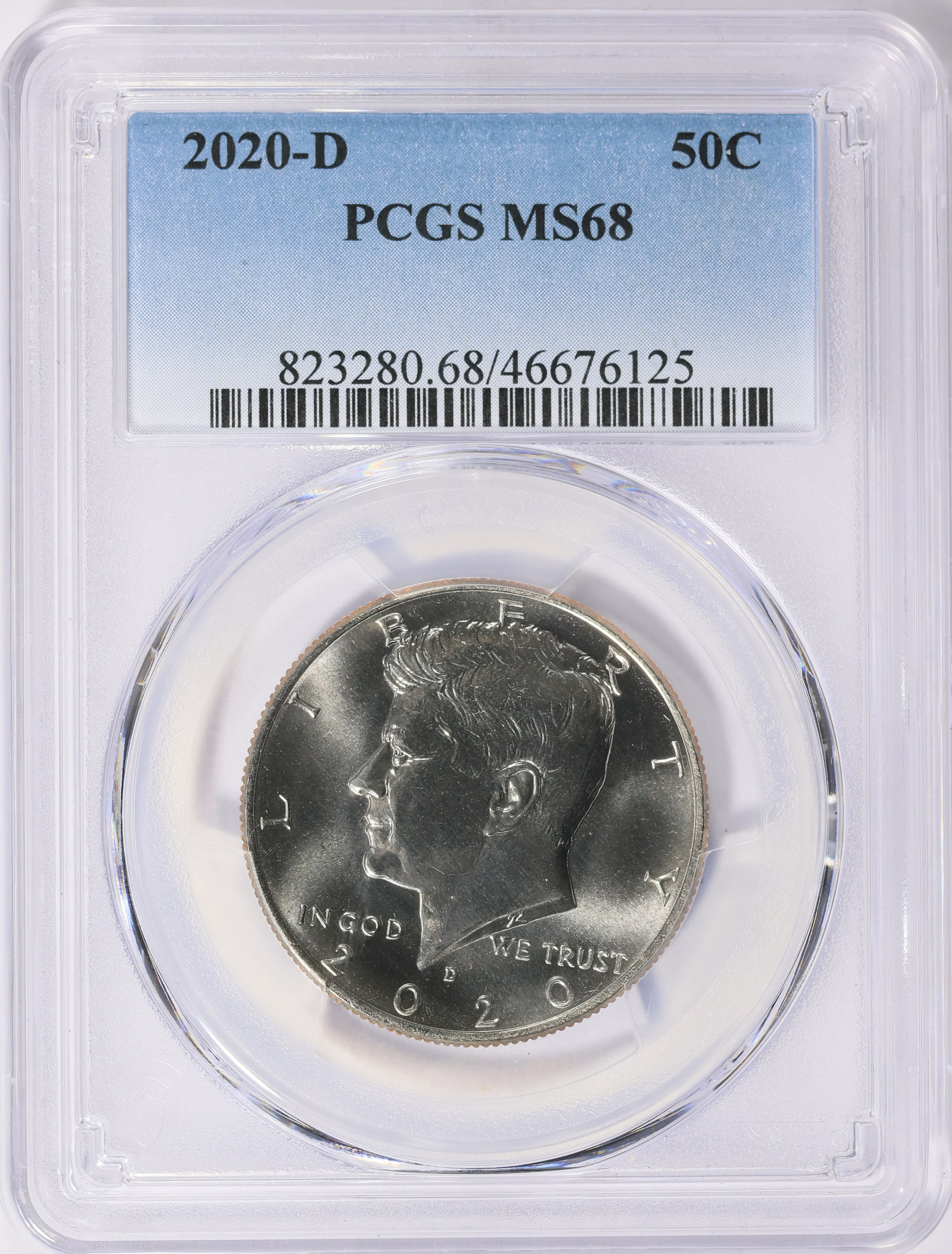 2020-D Kennedy Half Dollar PCGS MS-68 (Item 1601145) | GreatCollections Coin Auctions