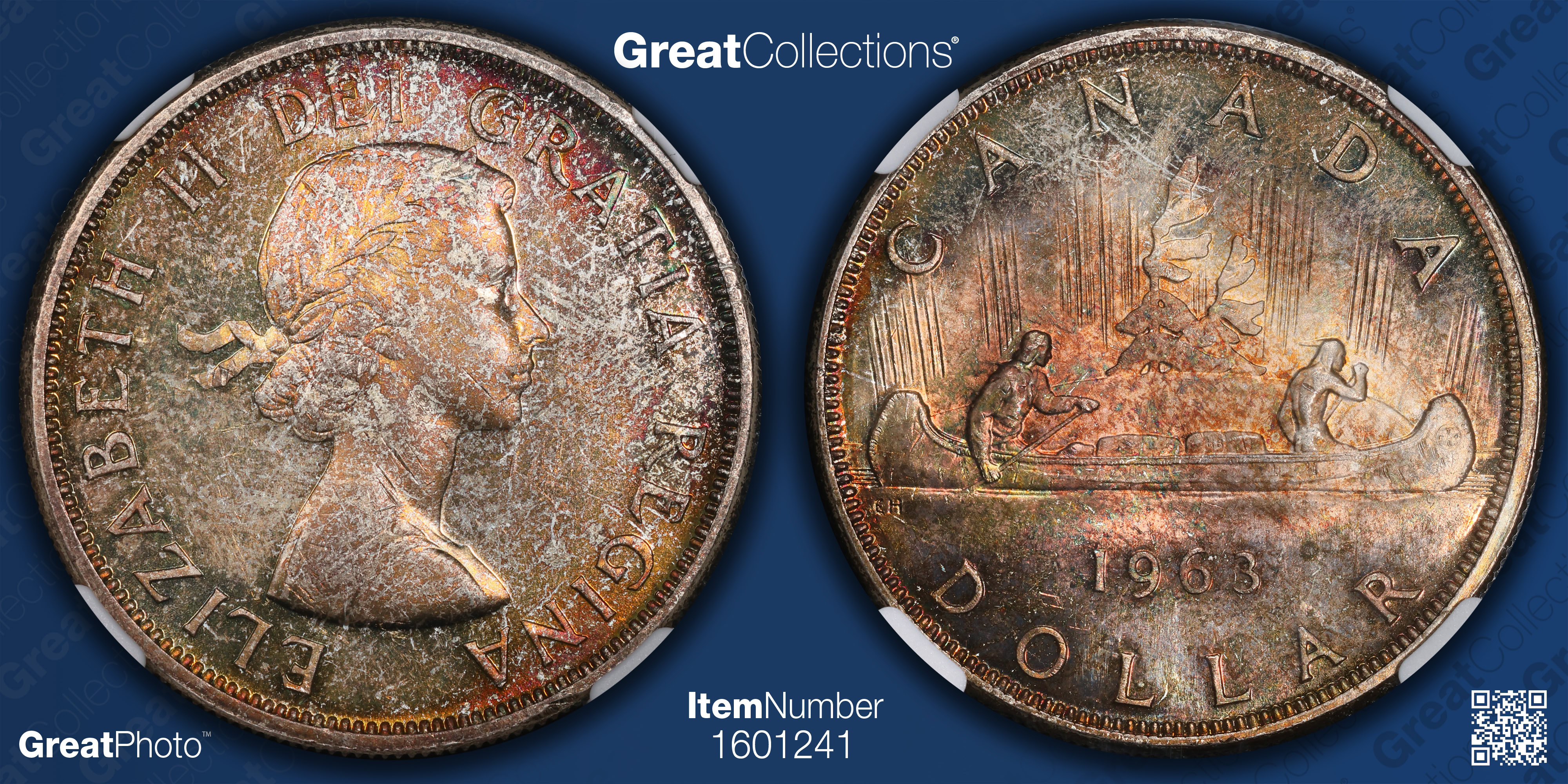 Canada 1963 Silver Dollar KM-54 NGC MS-64 (Toned) (Item 1601241 ...