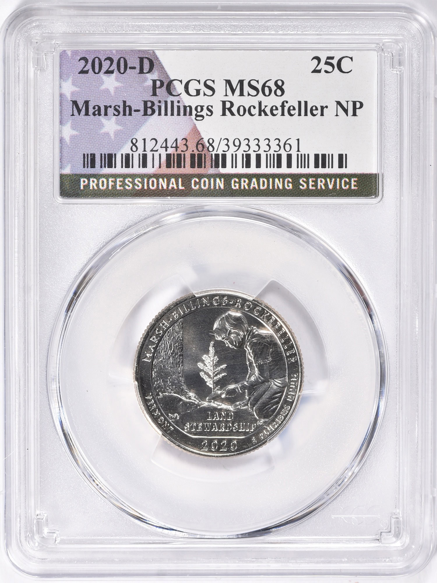 2020-D America the Beautiful Quarter Marsh Billings Rockefeller ...