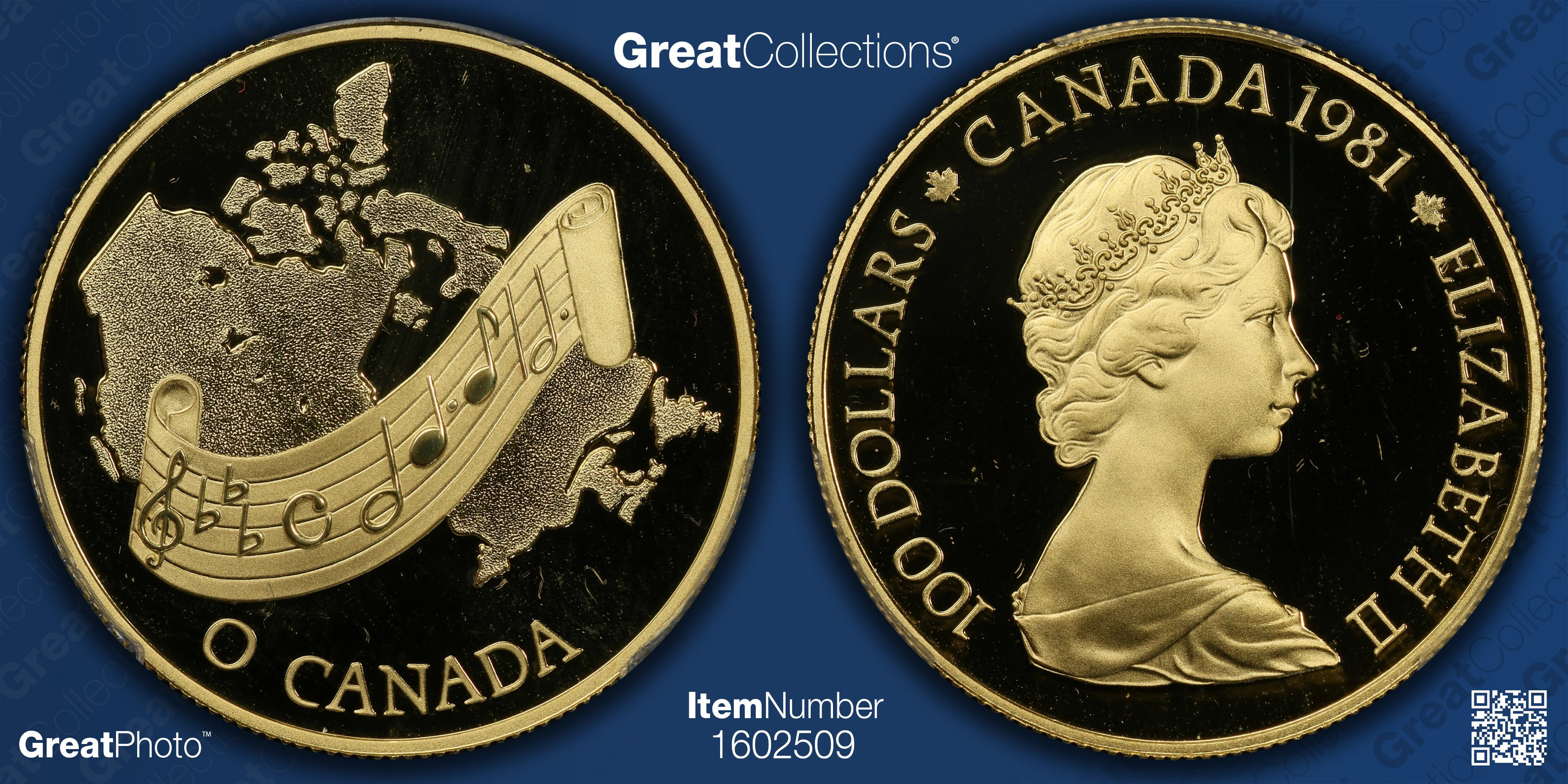 Canada 1981 Gold $100 National Anthem KM-131 PCGS Proof-69 DCAM (AGW ...