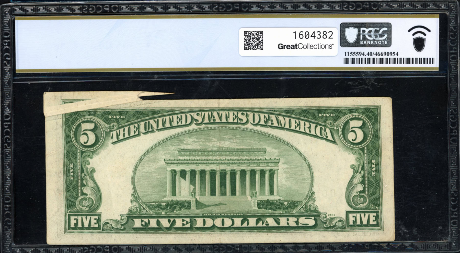 Fr. 1962-D★ (D★ Block) 1950A $5 Cleveland Federal Reserve Error Star ...