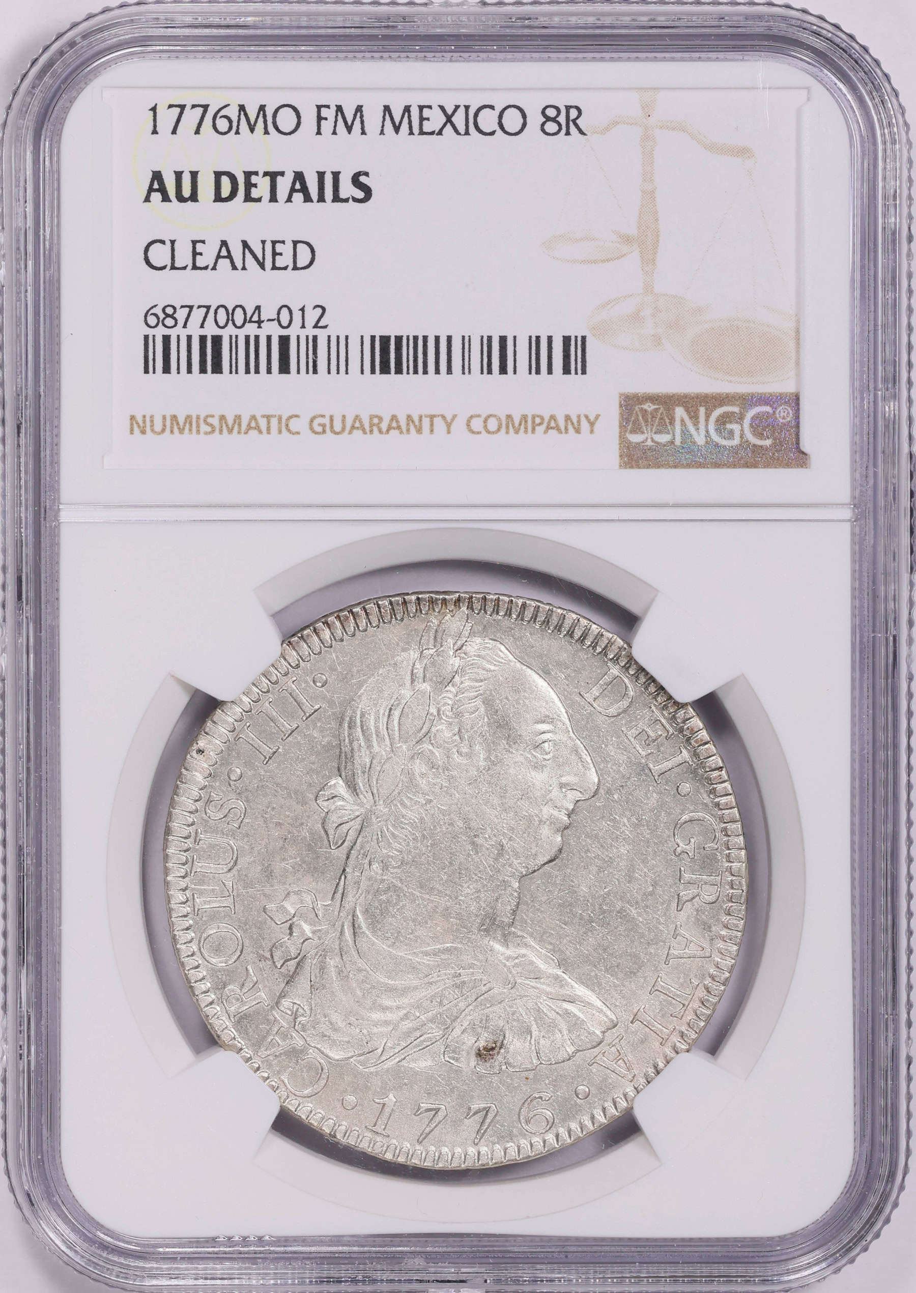 Mexico 1776-Mo FM Silver 8 Reales KM-106 NGC AU Details (Item 1604461) | GreatCollections Coin ...