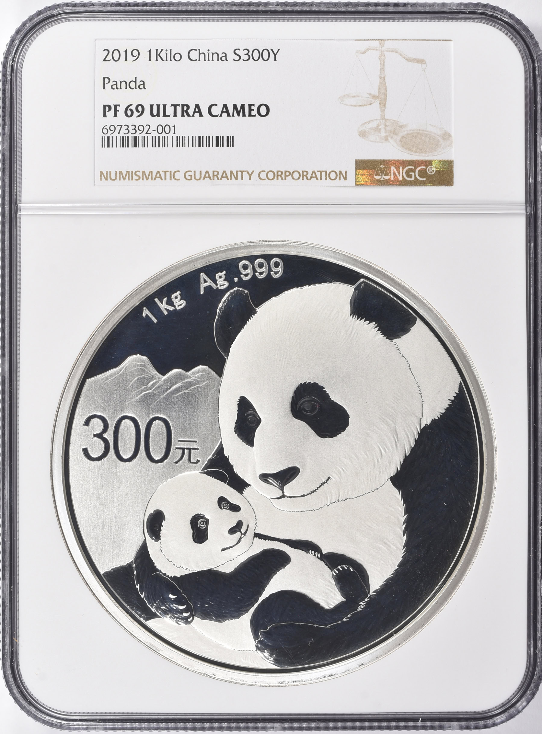 China 2019 Silver 300 Yuan Panda Kilo With Case of Issue NGC Proof-69 ...