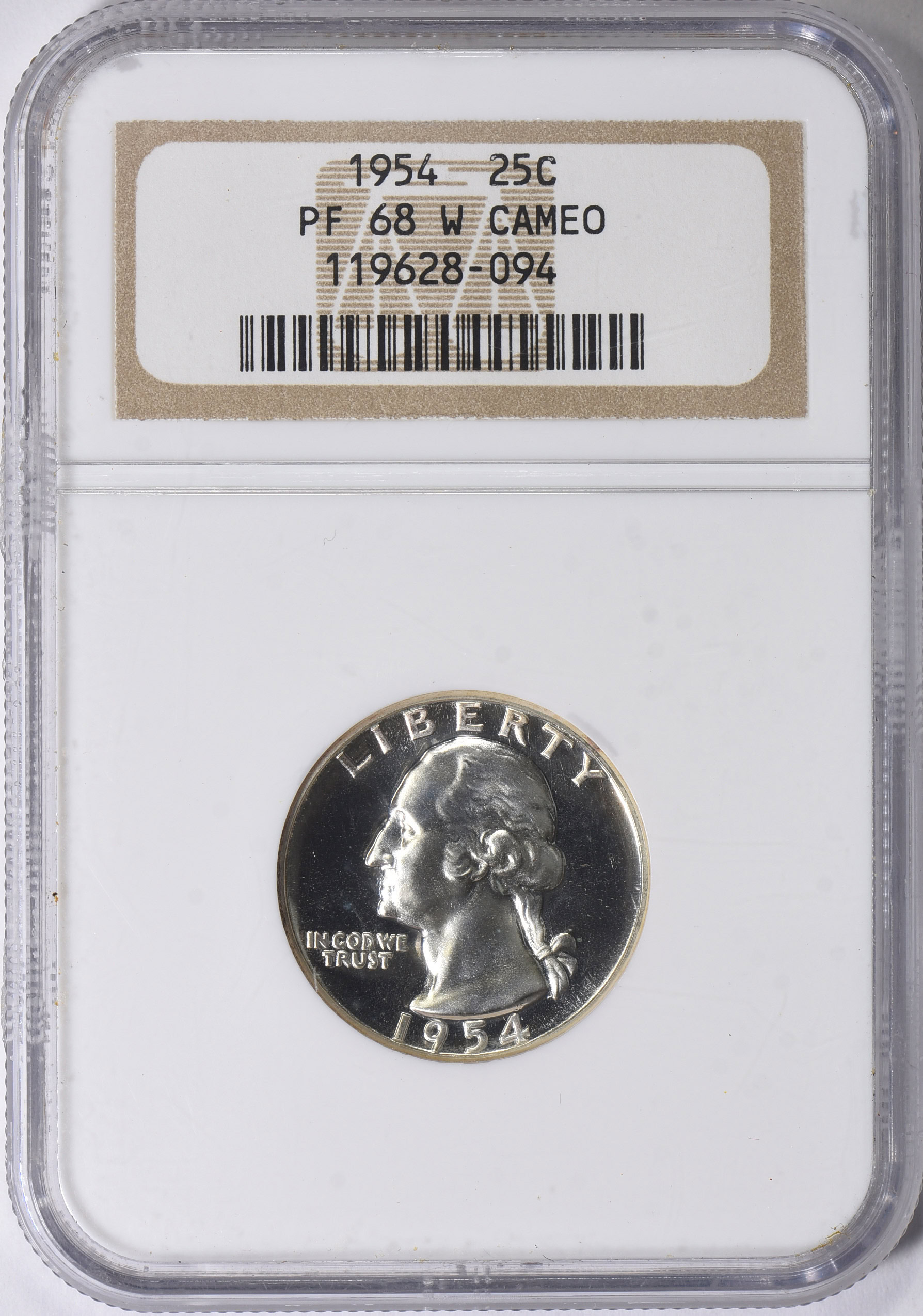1954 Washington Quarter NGC Proof-68 W CAMEO (Item 1605947) | GreatCollections Coin Auctions
