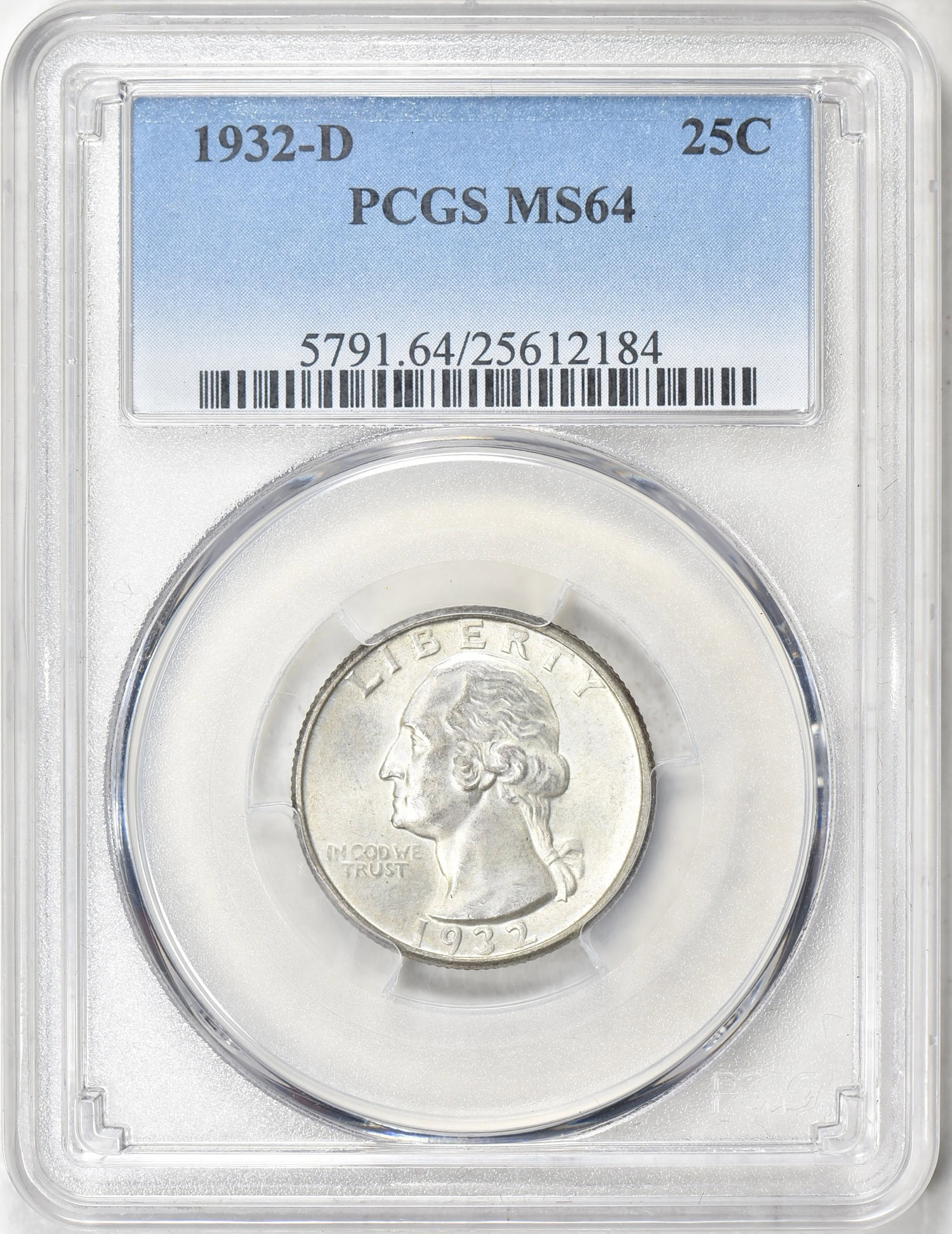 1932-D Washington Quarter PCGS MS-64 (Item 1605953) | GreatCollections Coin Auctions