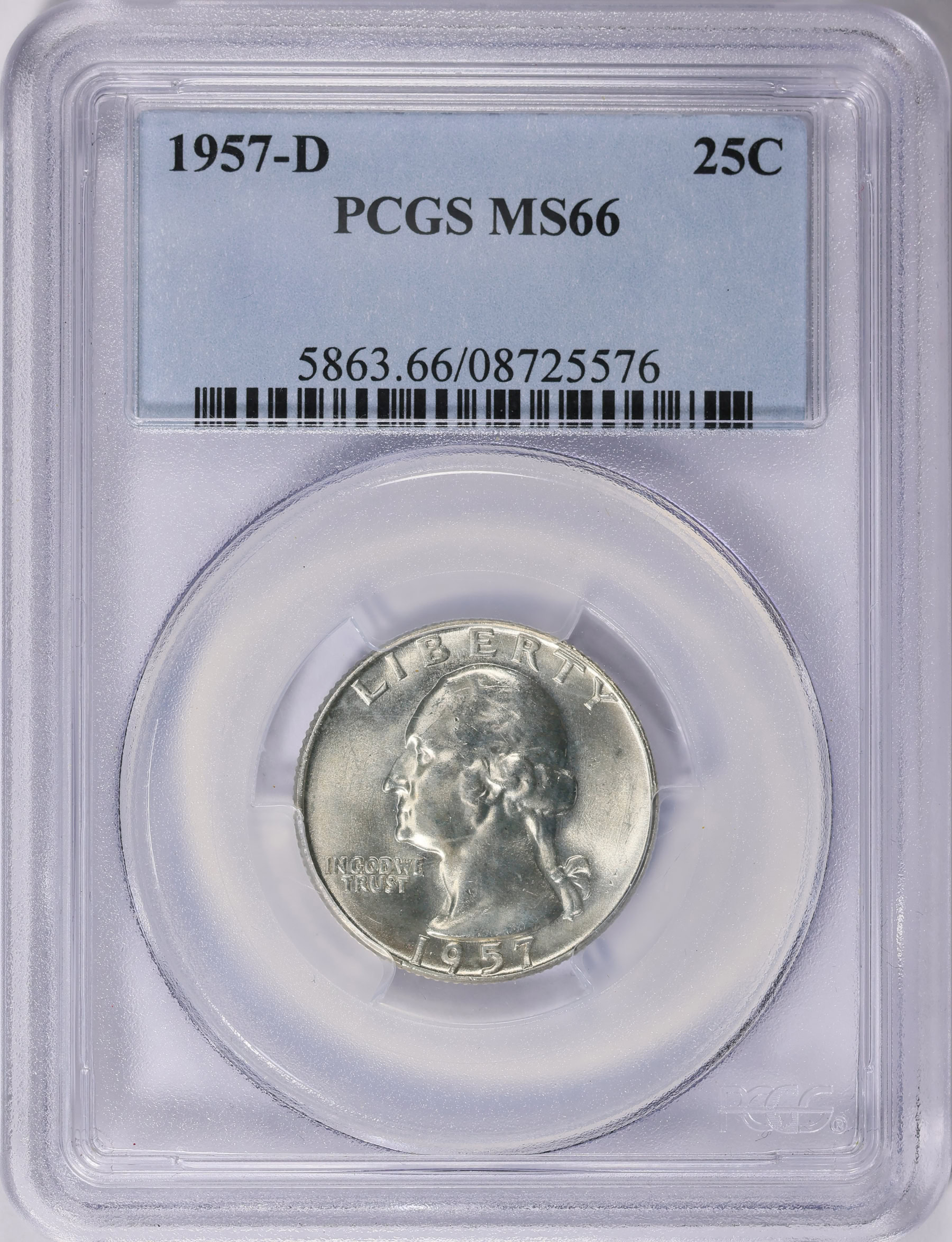 1957-D Washington Quarter PCGS MS-66 (Item 1606032) | GreatCollections Coin Auctions