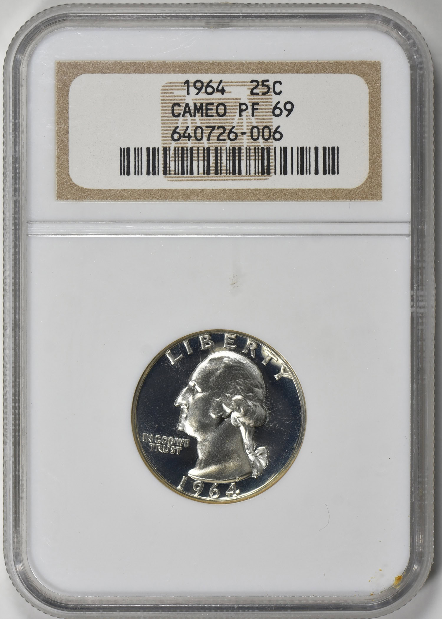 1964 Washington Quarter NGC Proof-69 CAMEO (Item 1606065 ...