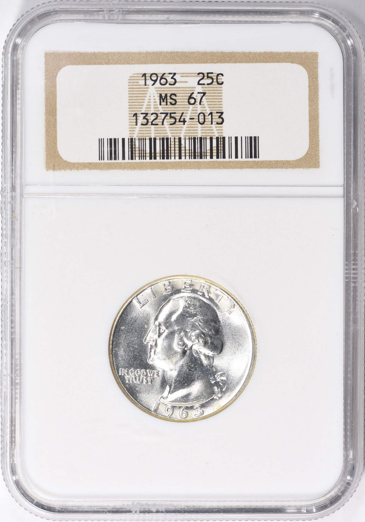 1963 Washington Quarter NGC MS-67 (Item 1606077) | GreatCollections ...