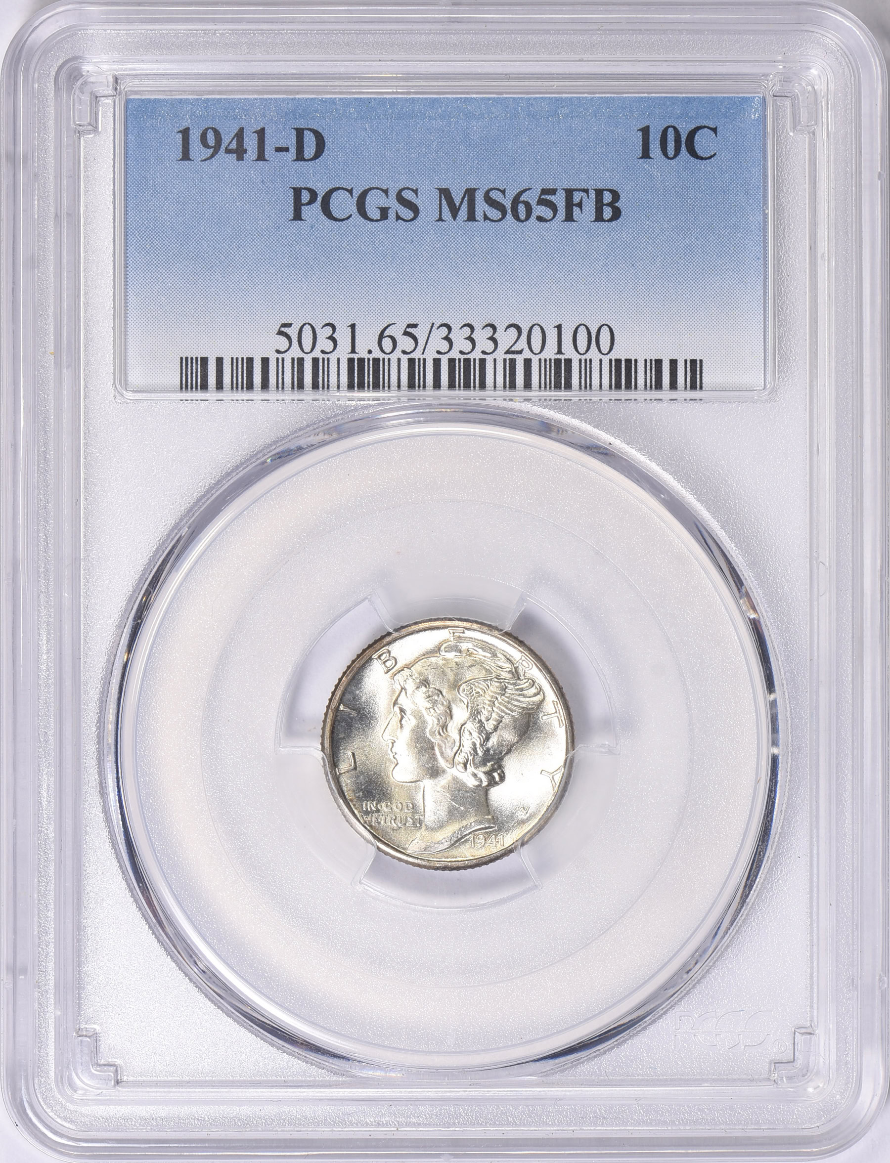 1941-D Mercury Dime PCGS MS-65 FB (Item 1606123) | GreatCollections Coin Auctions