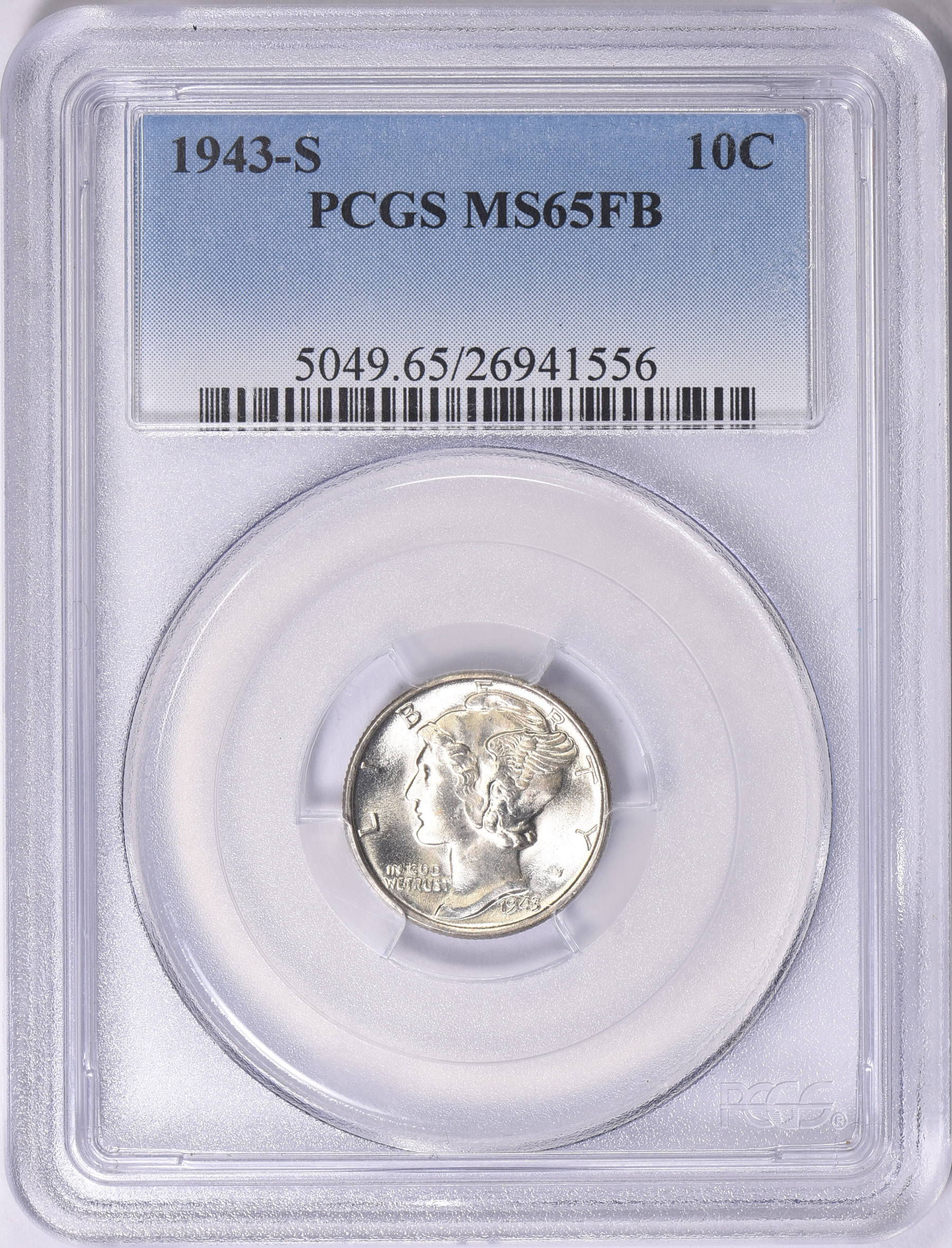 1943-S Mercury Dime PCGS MS-65 FB (Item 1606132) | GreatCollections Coin Auctions