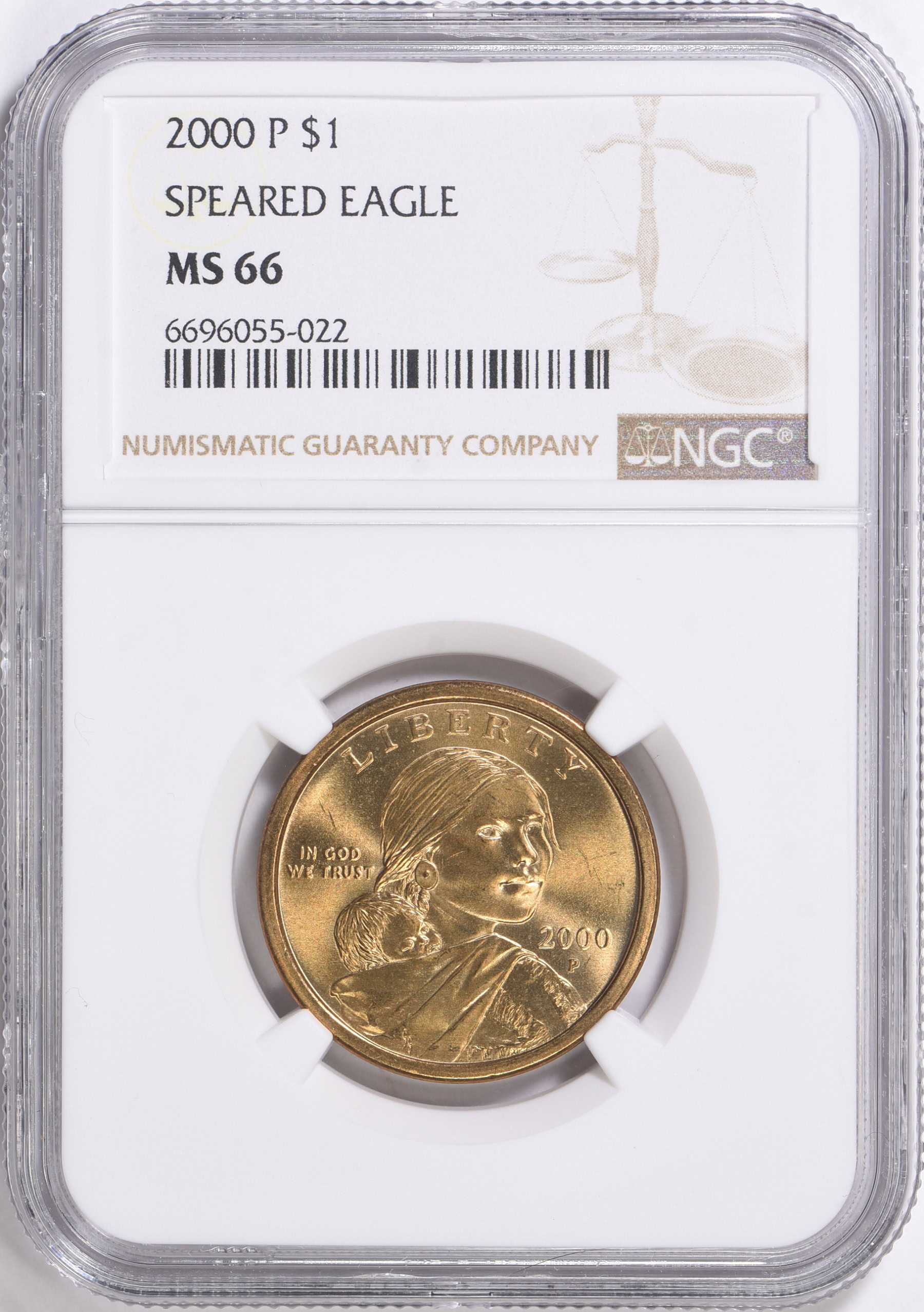 2000-P Sacagawea Dollar Wounded Eagle NGC MS-66 (Item 1606931 ...