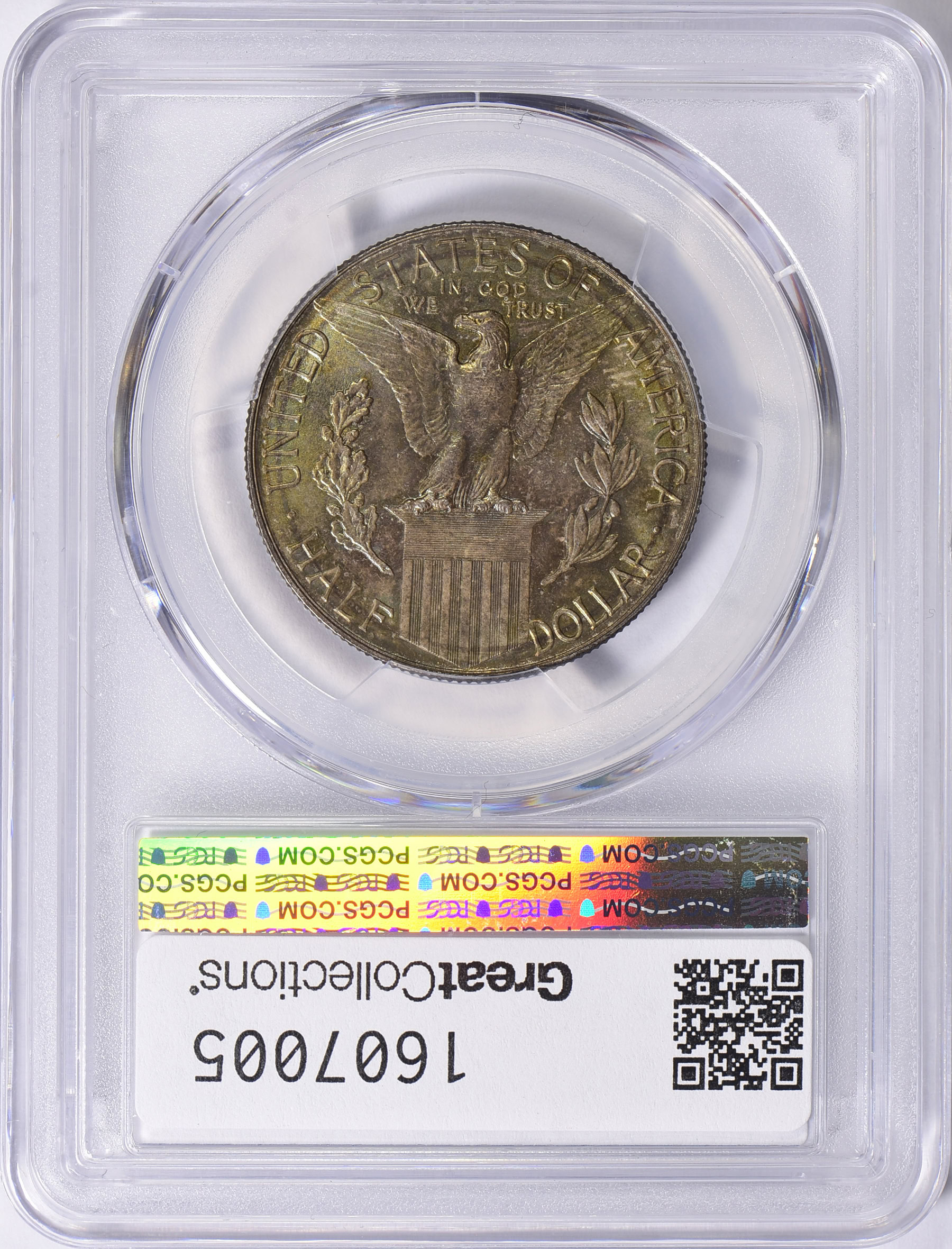 1915-S Panama-Pacific Exposition Half Dollar PCGS MS-66+ (CAC Green) (Toned) (Item 1607005 ...