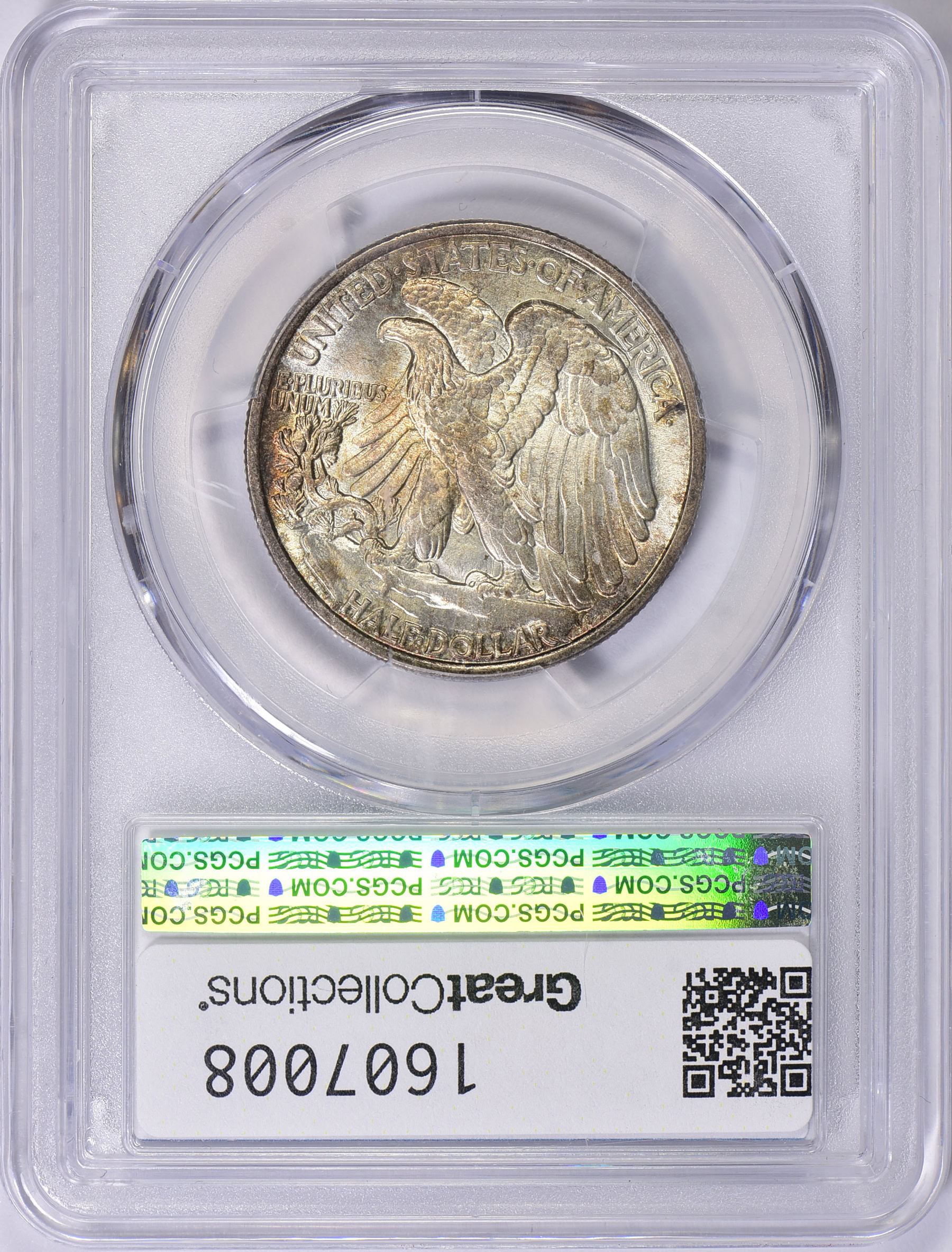 1917 Walking Liberty Half Dollar PCGS MS-66 (CAC Green) (Toned) (Item 1607008 ...