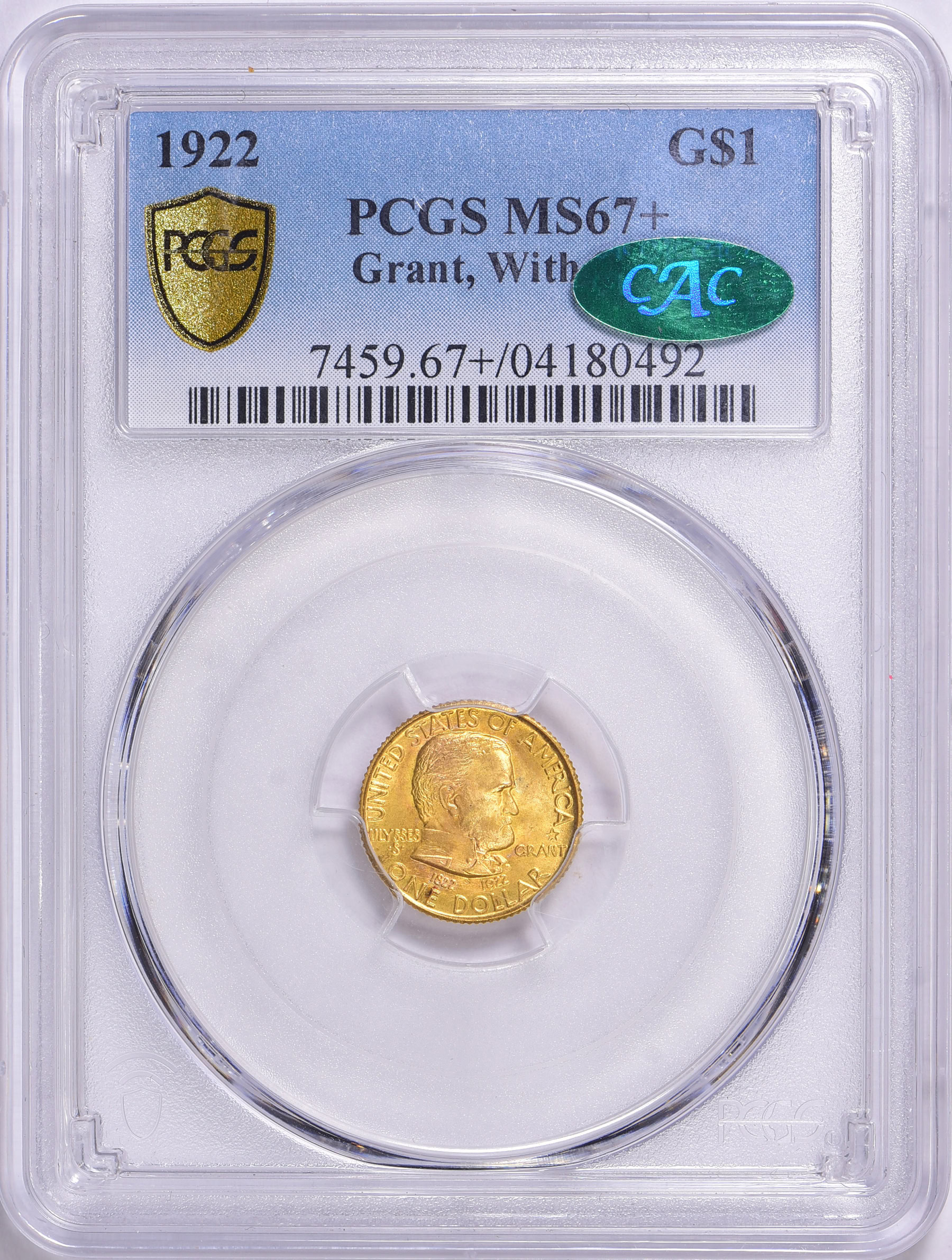 1922 Grant Gold Dollar Star PCGS MS-67+ (CAC Green) (Item 1607034 ...