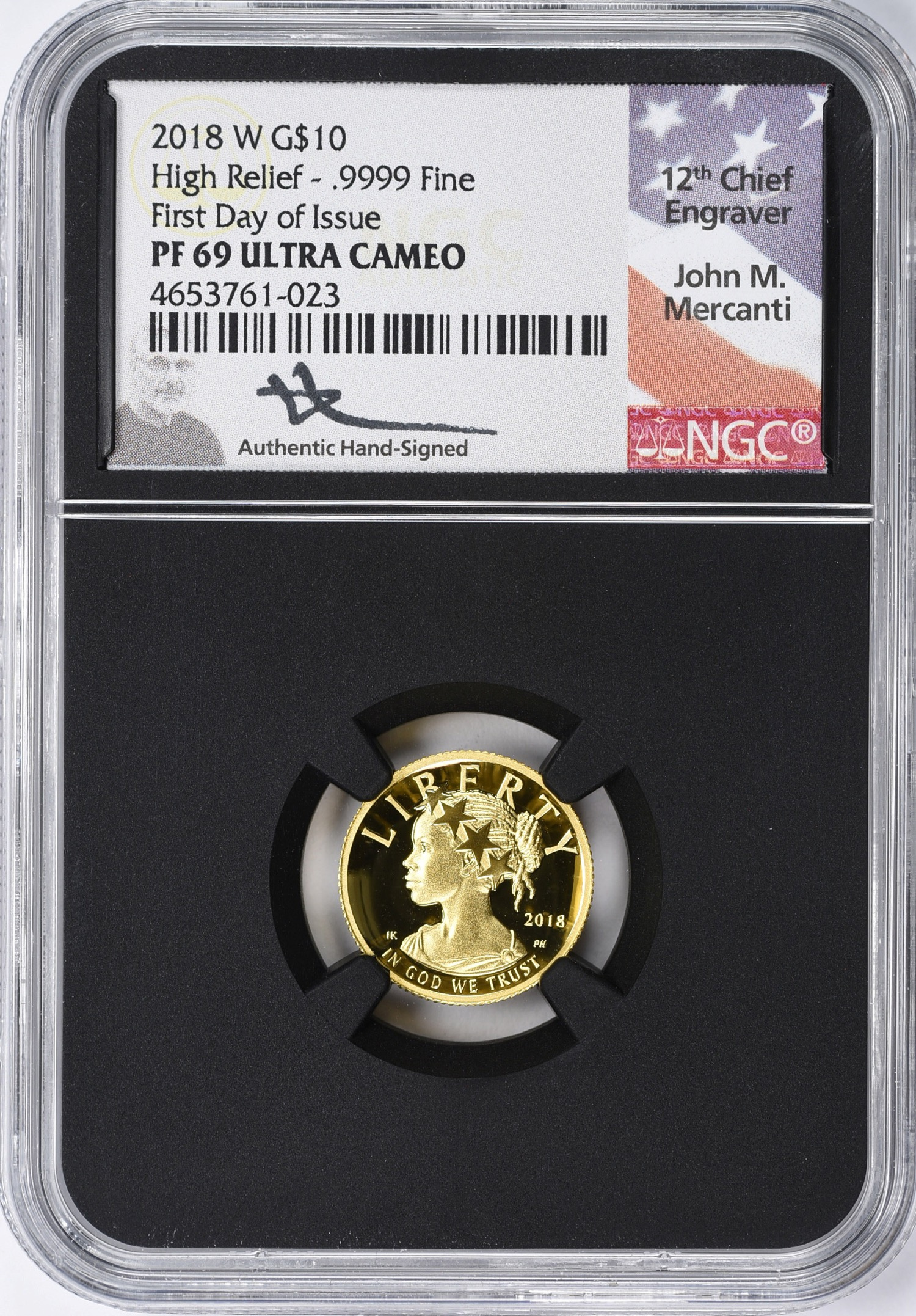 2018-W $10 Gold American Liberty High Relief First Day of Issue NGC ...