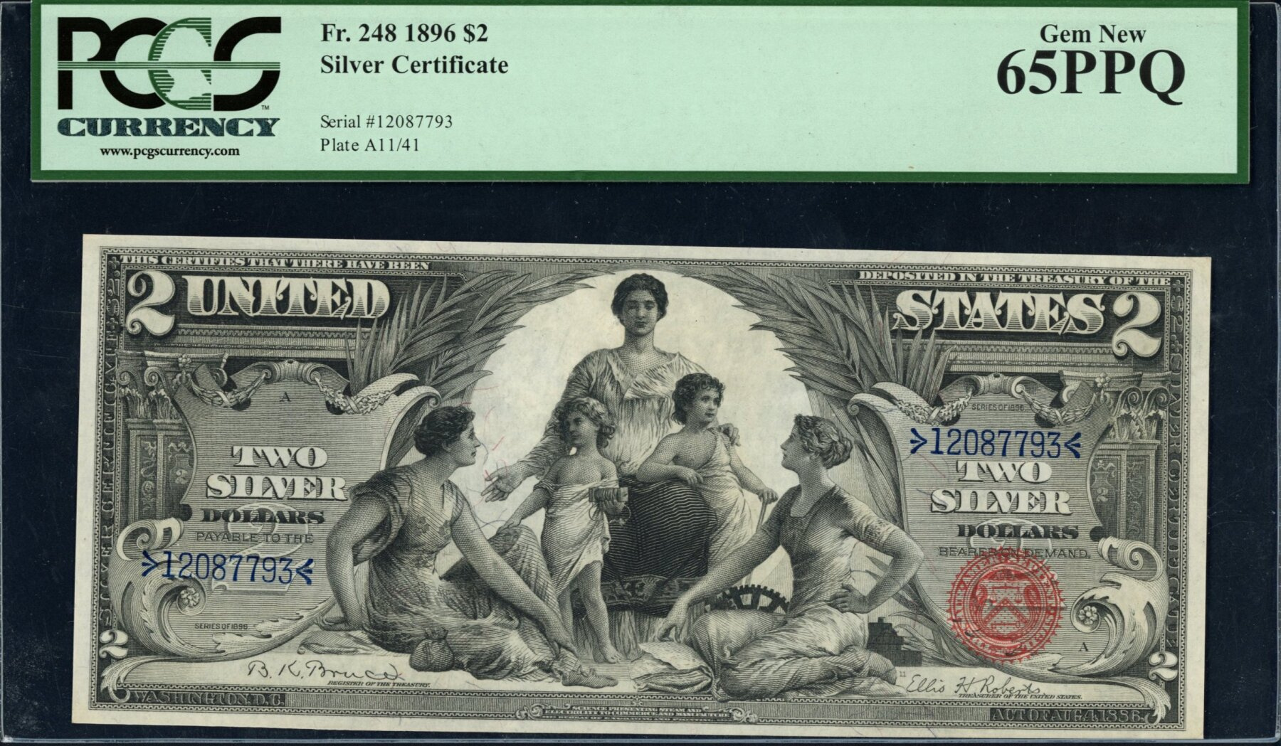 Fr. 224, 248, 268 1896 $1, $2, $5 Silver Certificate Educational Note ...