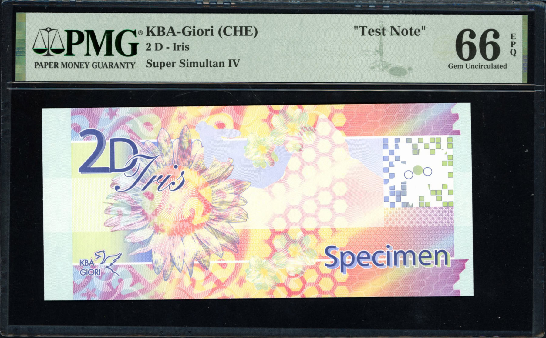 ND 2D -Iris Super Simultan IV KBA-Giori (CHE) Test Note PMG Gem ...