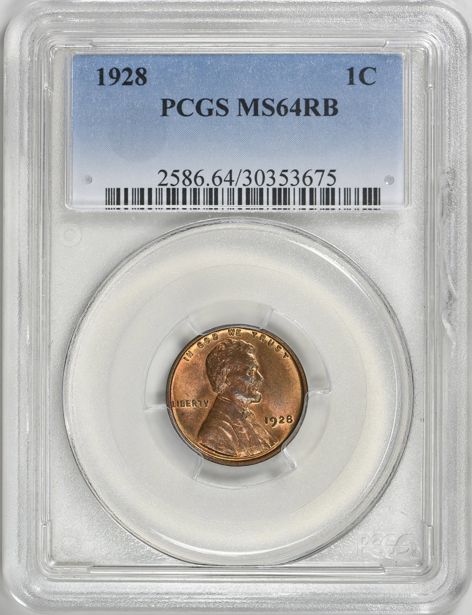 1928 Lincoln Cent PCGS MS-64 RB (Item 1611555) | GreatCollections Coin ...