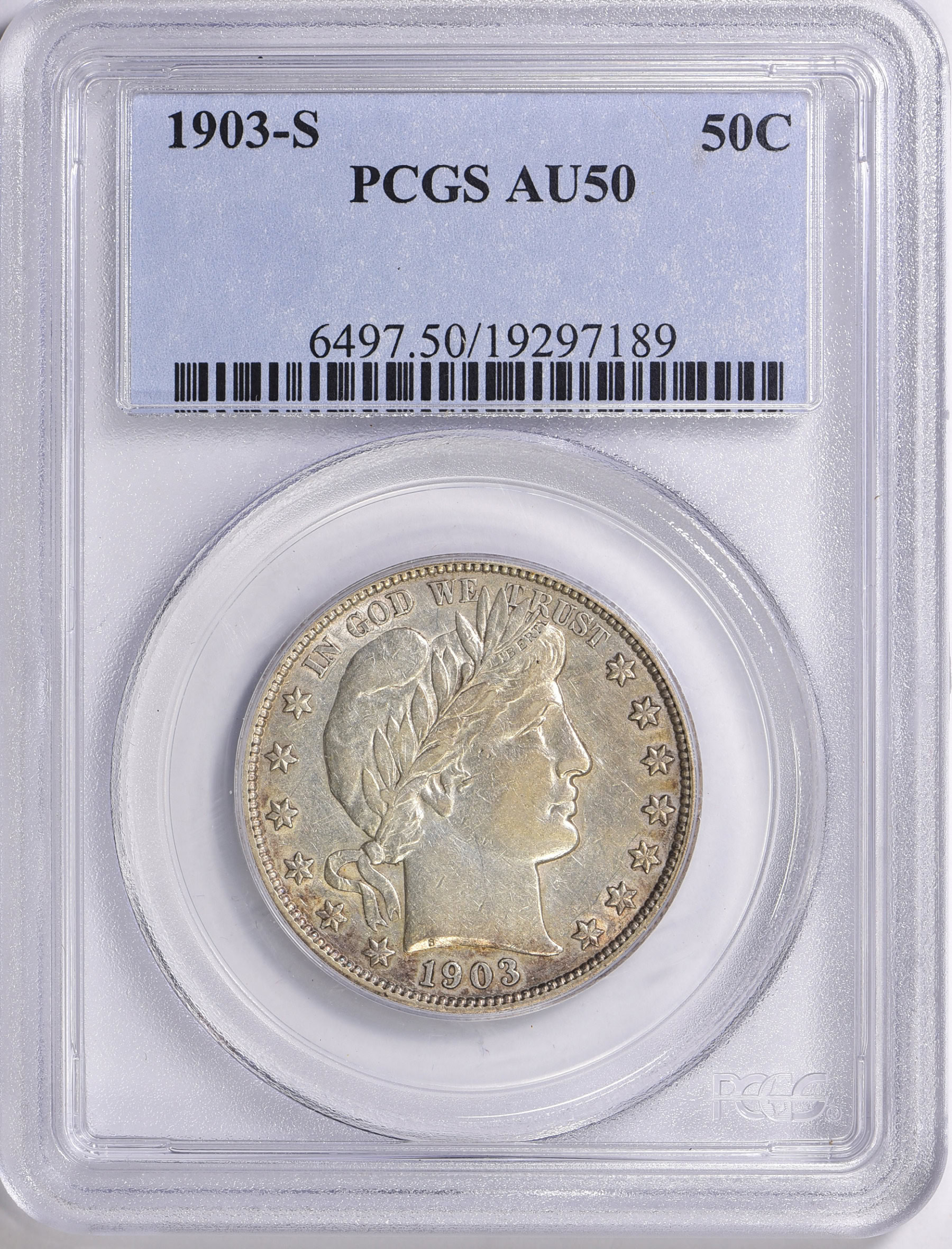 1903-S Barber Half Dollar PCGS AU-50 (Item 1611591) | GreatCollections Coin Auctions