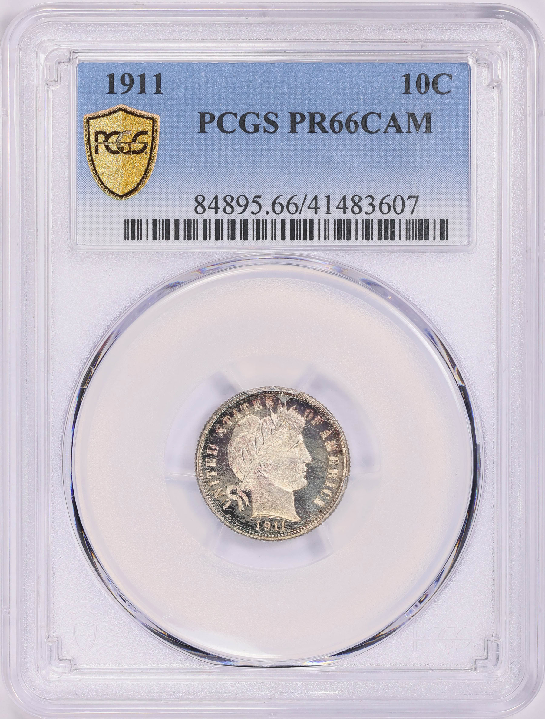 1911 Barber Dime PCGS Proof-66 CAMEO (Toned) (Item 1611634 ...