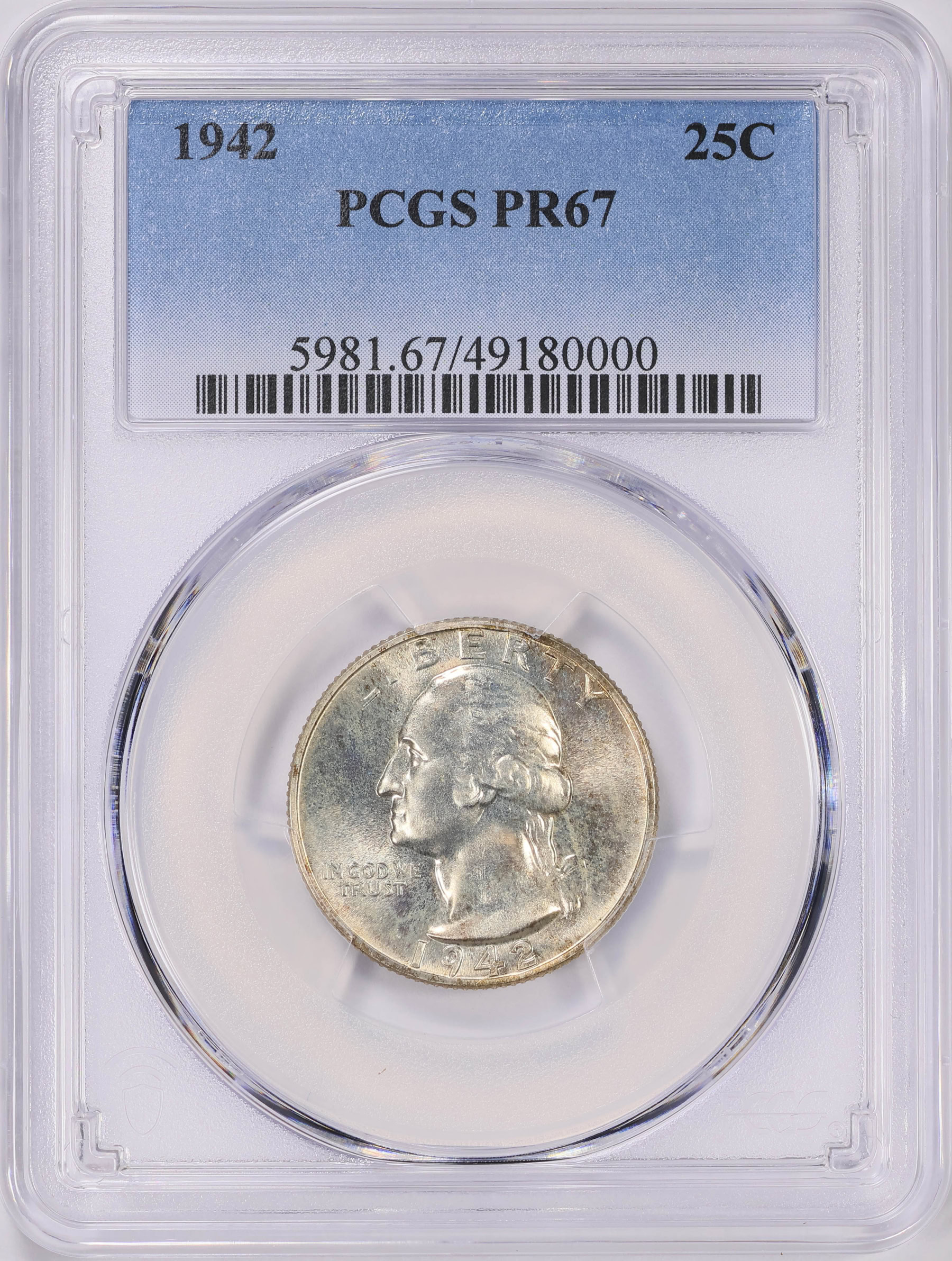 1942 Washington Quarter PCGS Proof-67 (Item 1611706) | GreatCollections Coin Auctions