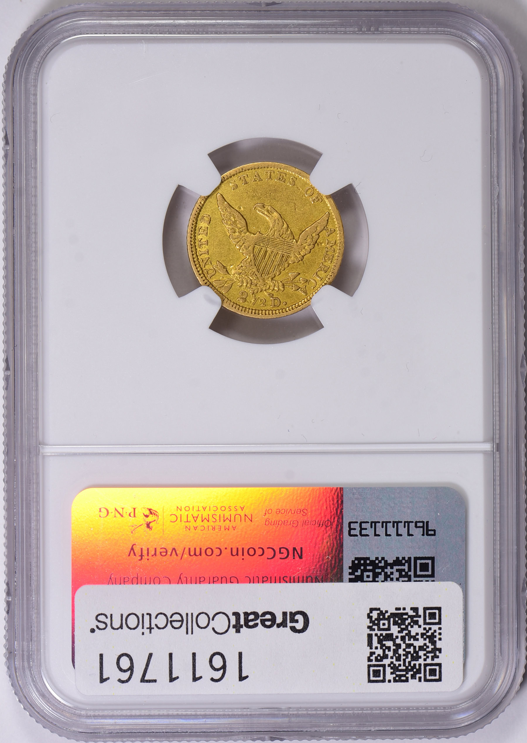 1838-C Classic Gold Quarter HM-1 Eagle NGC AU-53 (Item 1611761 ...
