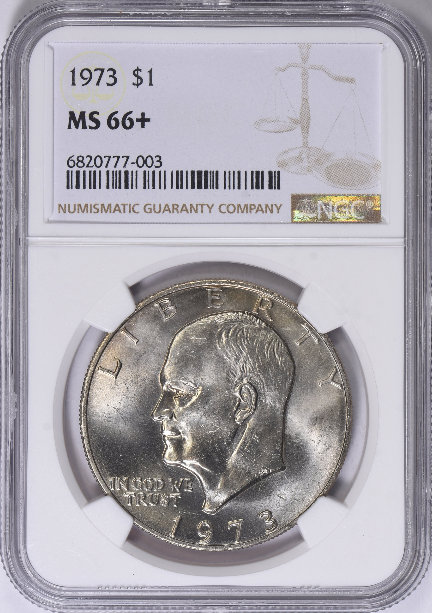 1973 Eisenhower Dollar NGC MS-66+ (Item 1612929) | GreatCollections ...
