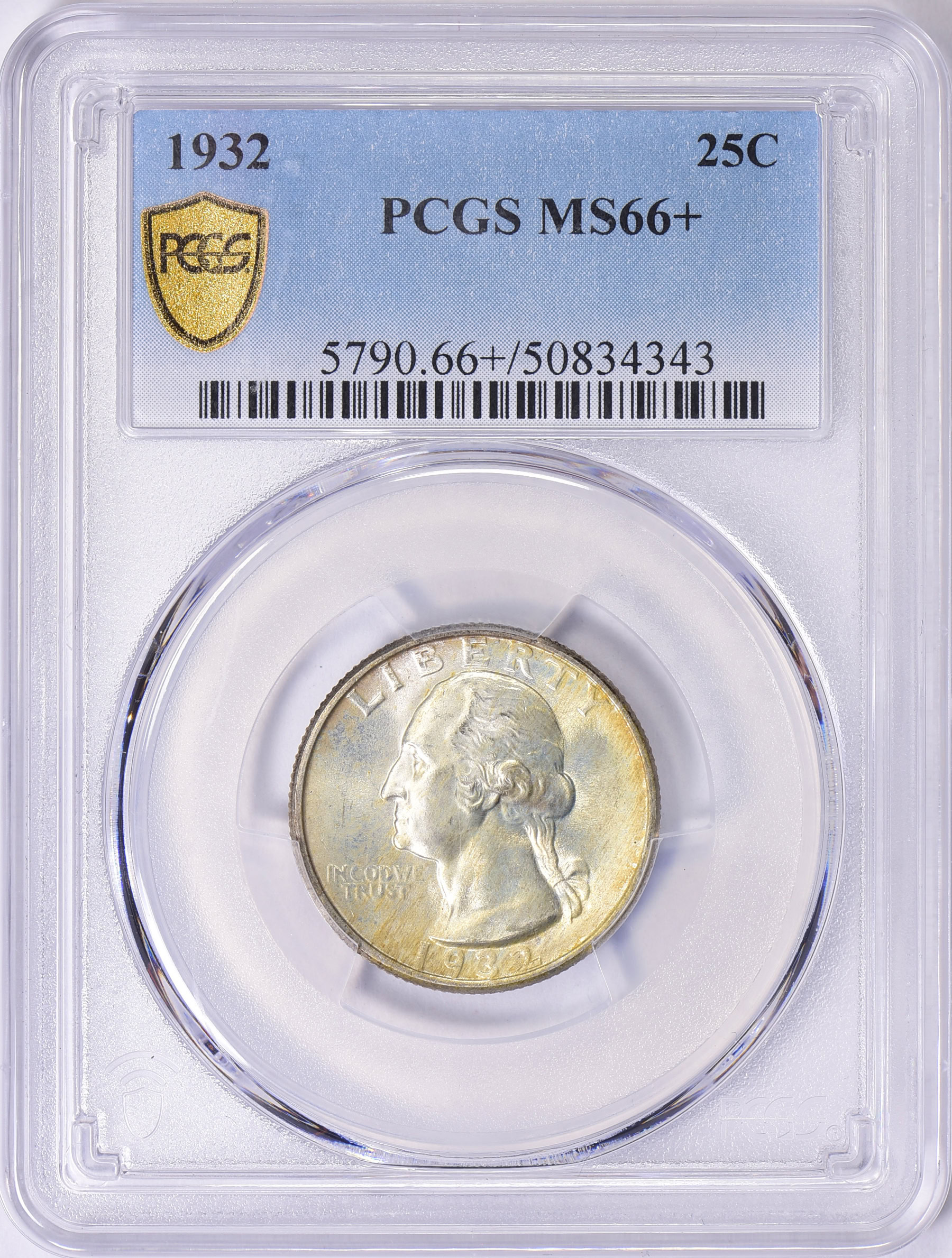 1932 Washington Quarter PCGS MS-66+ (Toned) (Item 1612946) | GreatCollections Coin Auctions