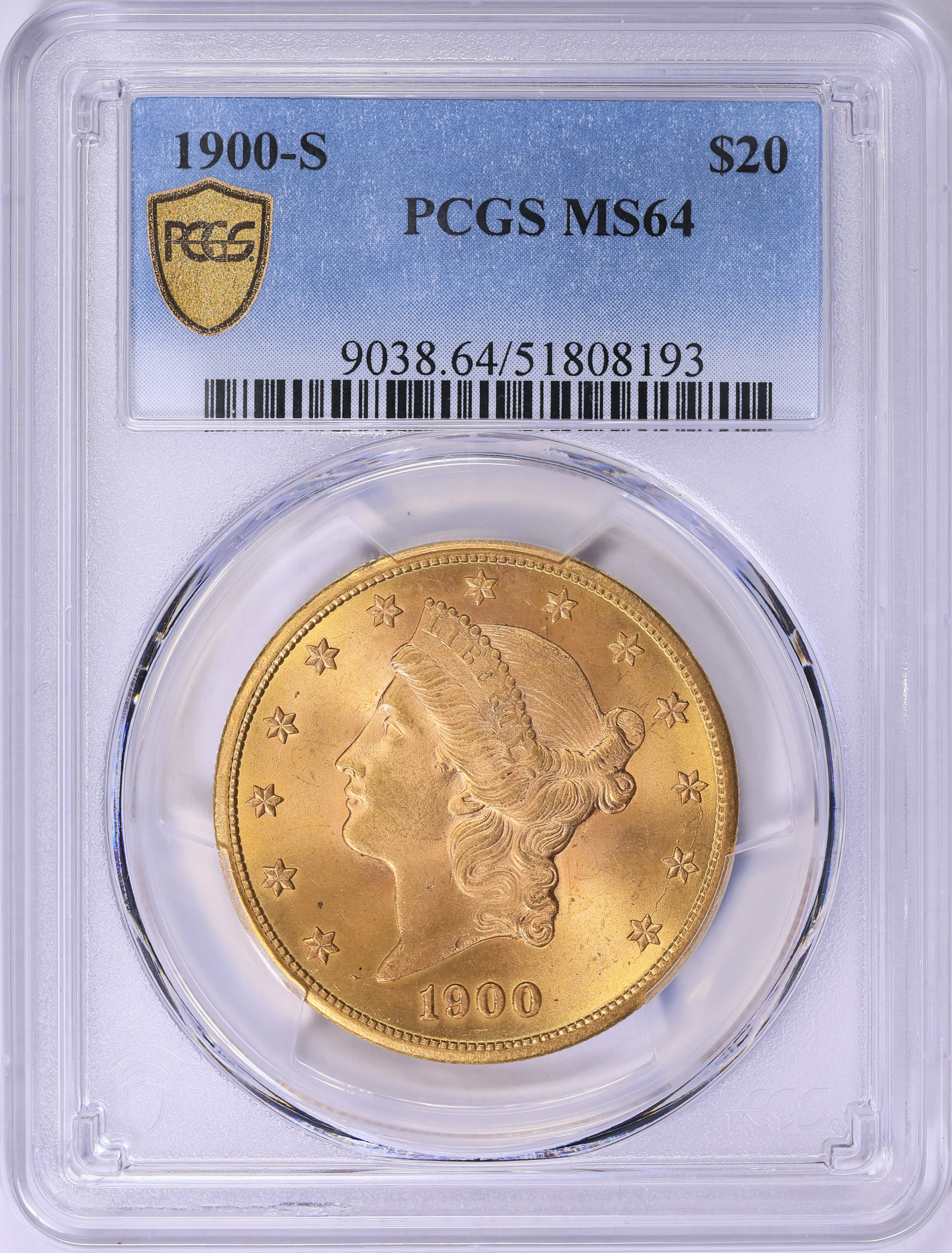 1900-S Liberty Gold Double Eagle PCGS MS-64 (Item 1612954) | GreatCollections Coin Auctions