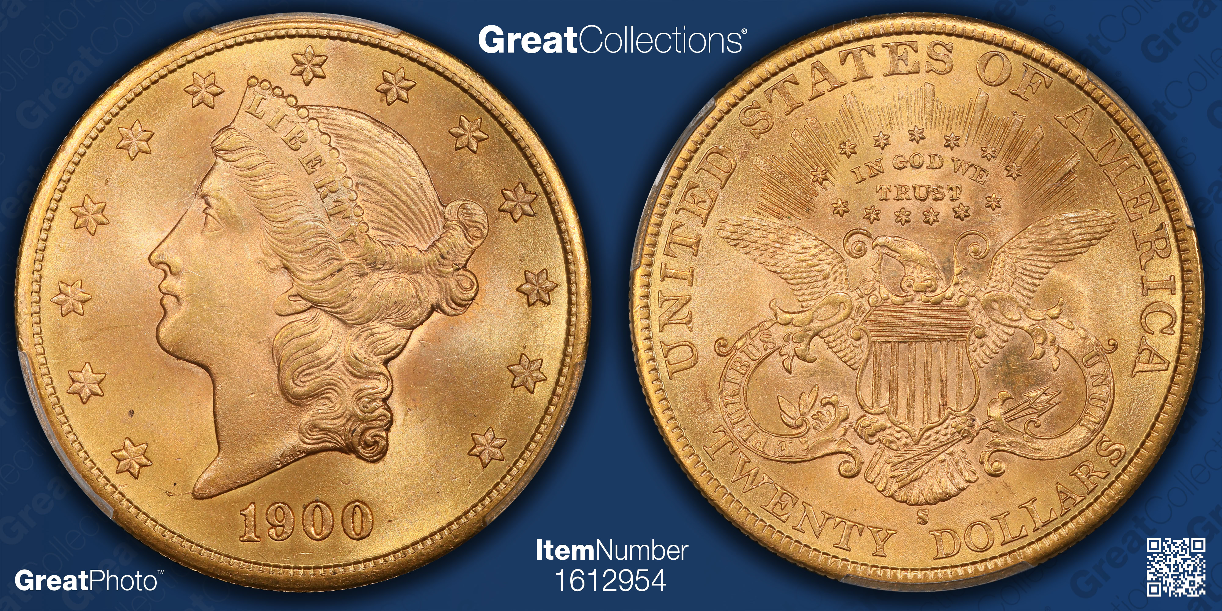 1900-S Liberty Gold Double Eagle PCGS MS-64 (Item 1612954 ...