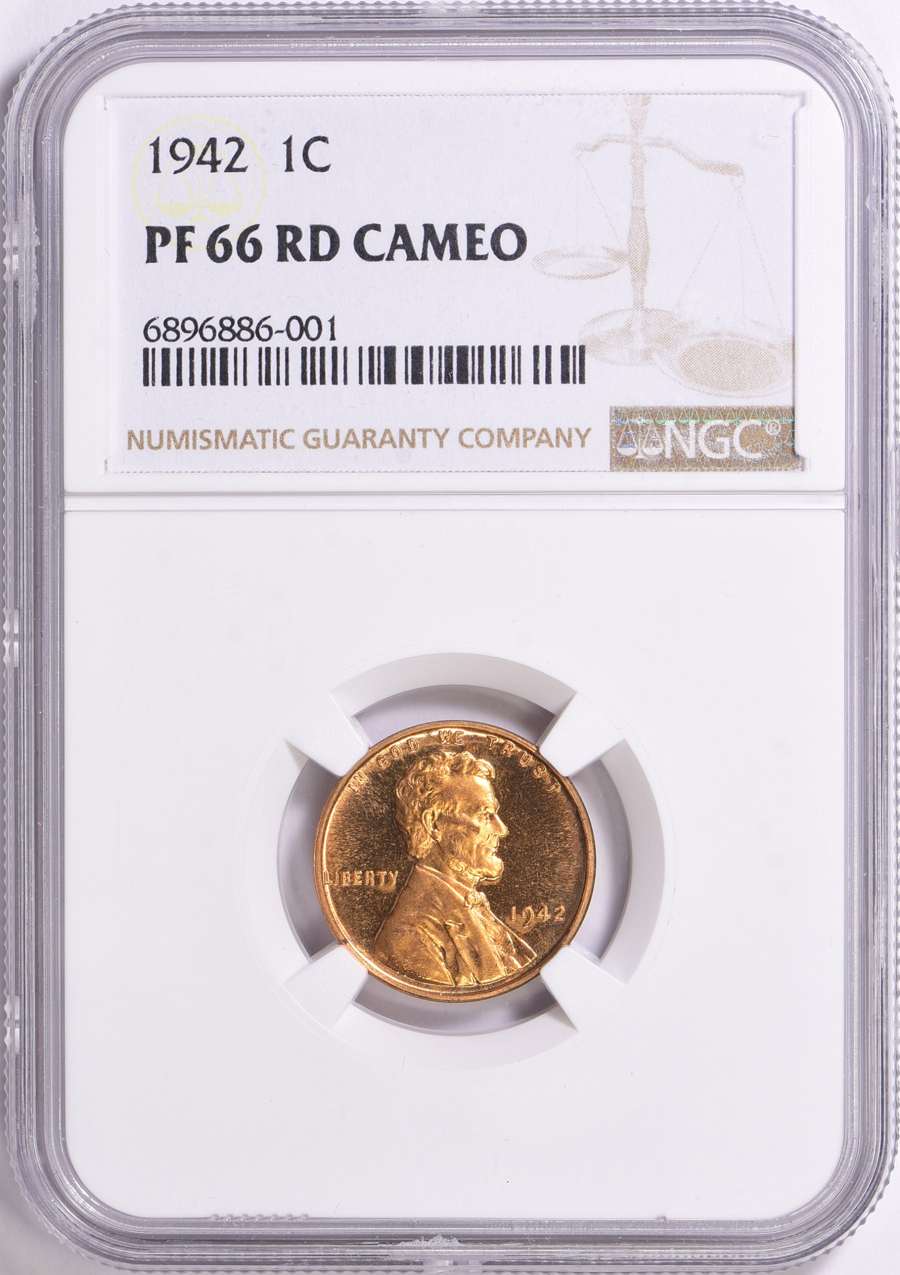 1942 Lincoln Cent NGC Proof-66 CAMEO (Item 1613092) | GreatCollections Coin Auctions