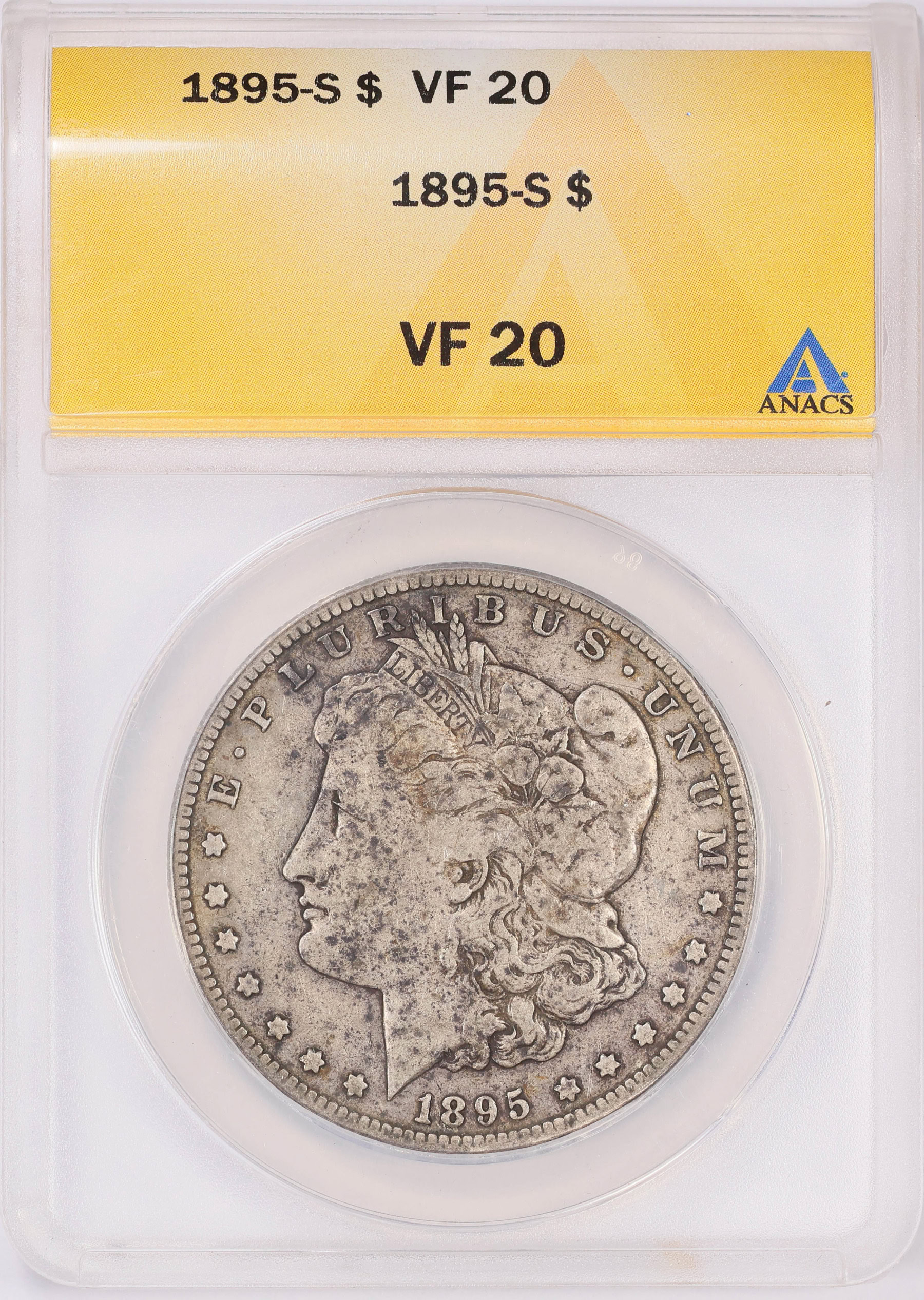 1895-S Morgan Silver Dollar ANACS VF-20 (Item 1613351) | GreatCollections Coin Auctions